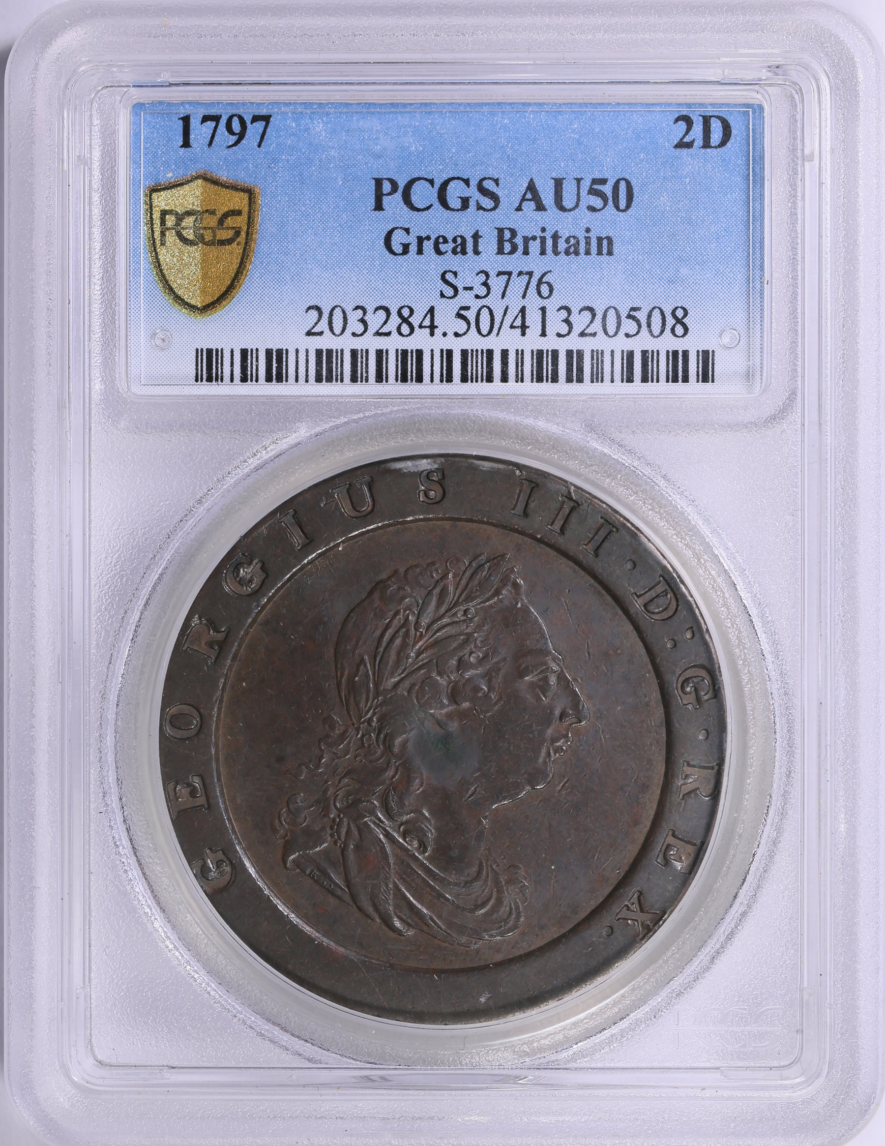 Great Britain 1797-SOHO 2 Pence KM-619 PCGS AU-50 (Item 1911174 ...