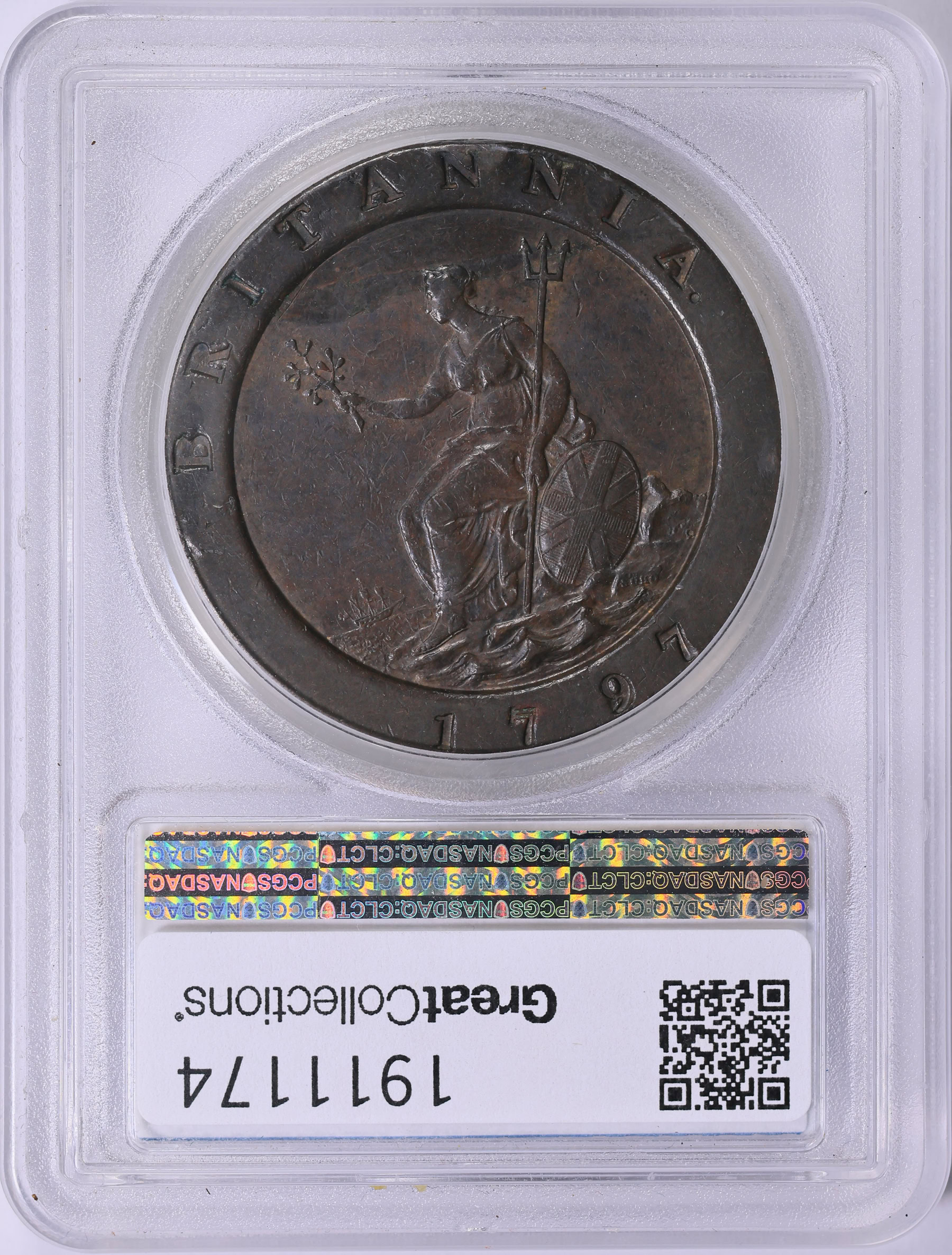 Great Britain 1797-SOHO 2 Pence KM-619 PCGS AU-50 (Item 1911174 ...