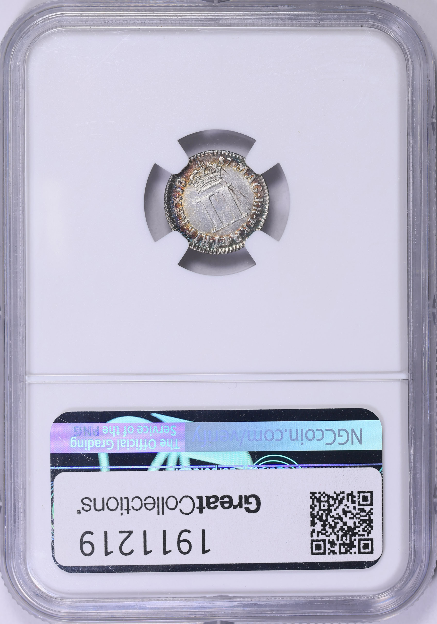 Great Britain 1687 Silver 2 Pence (1/2 Groat) KM-454 NGC MS-63 (Item ...