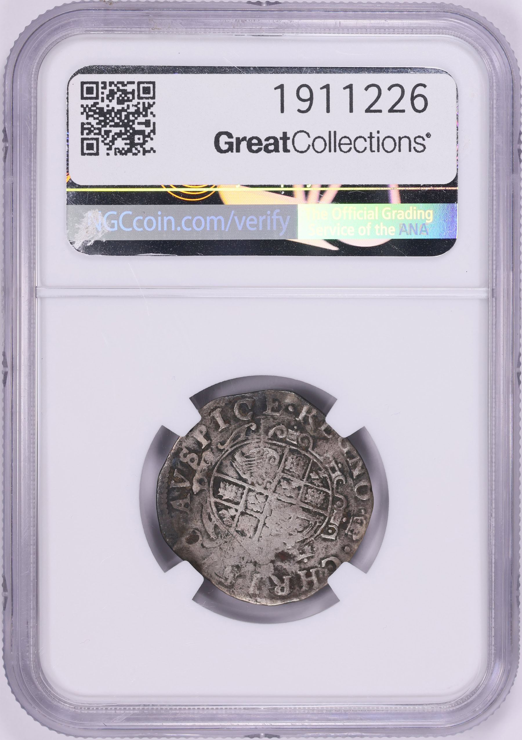 Great Britain ND (1635-36) Silver 6 Pence Fourth Bust, Crown Mintmark ...
