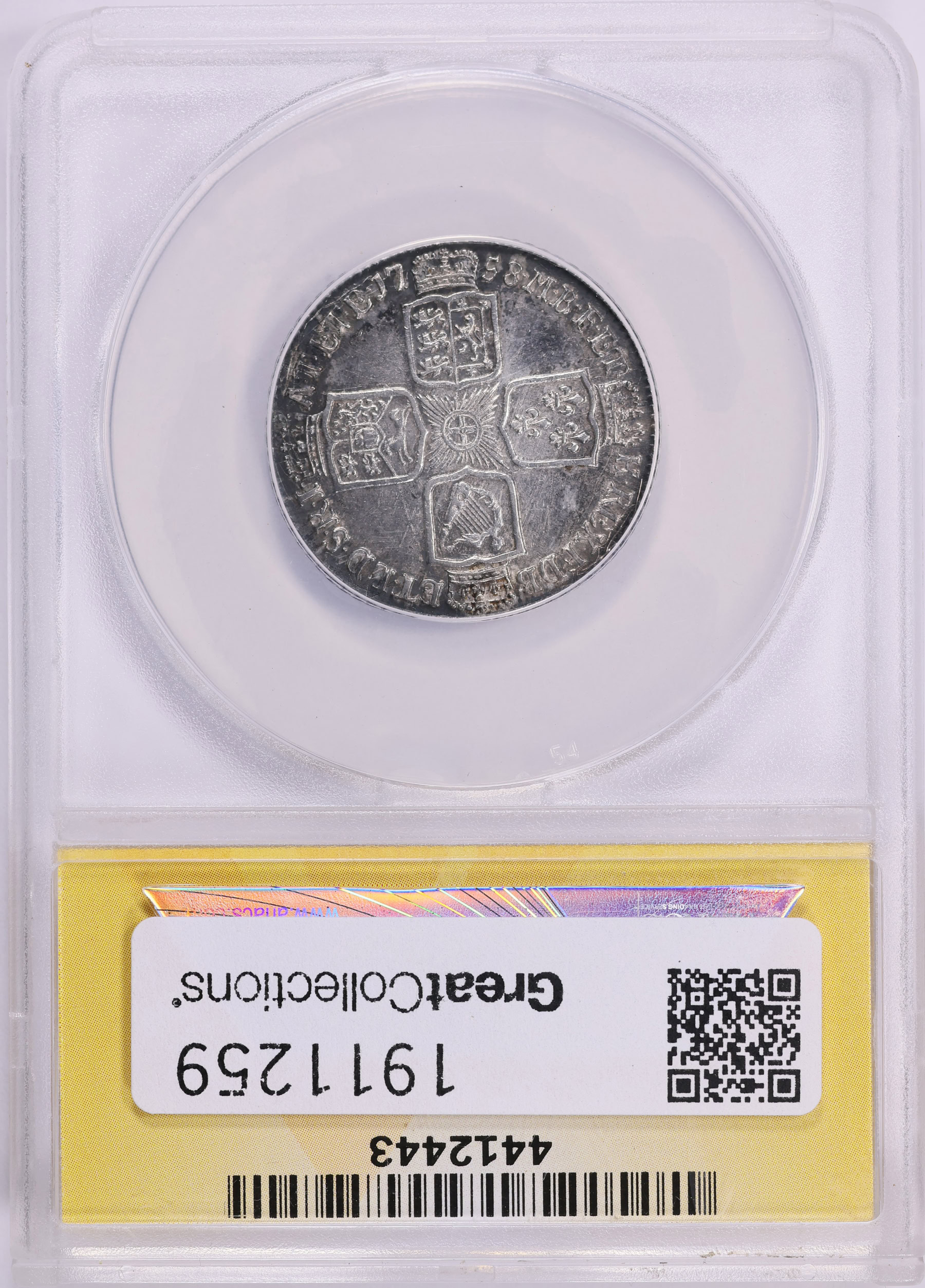Great Britain 1758 Silver Shilling KM-583.3 ANACS AU-50 (Item 1911259 ...