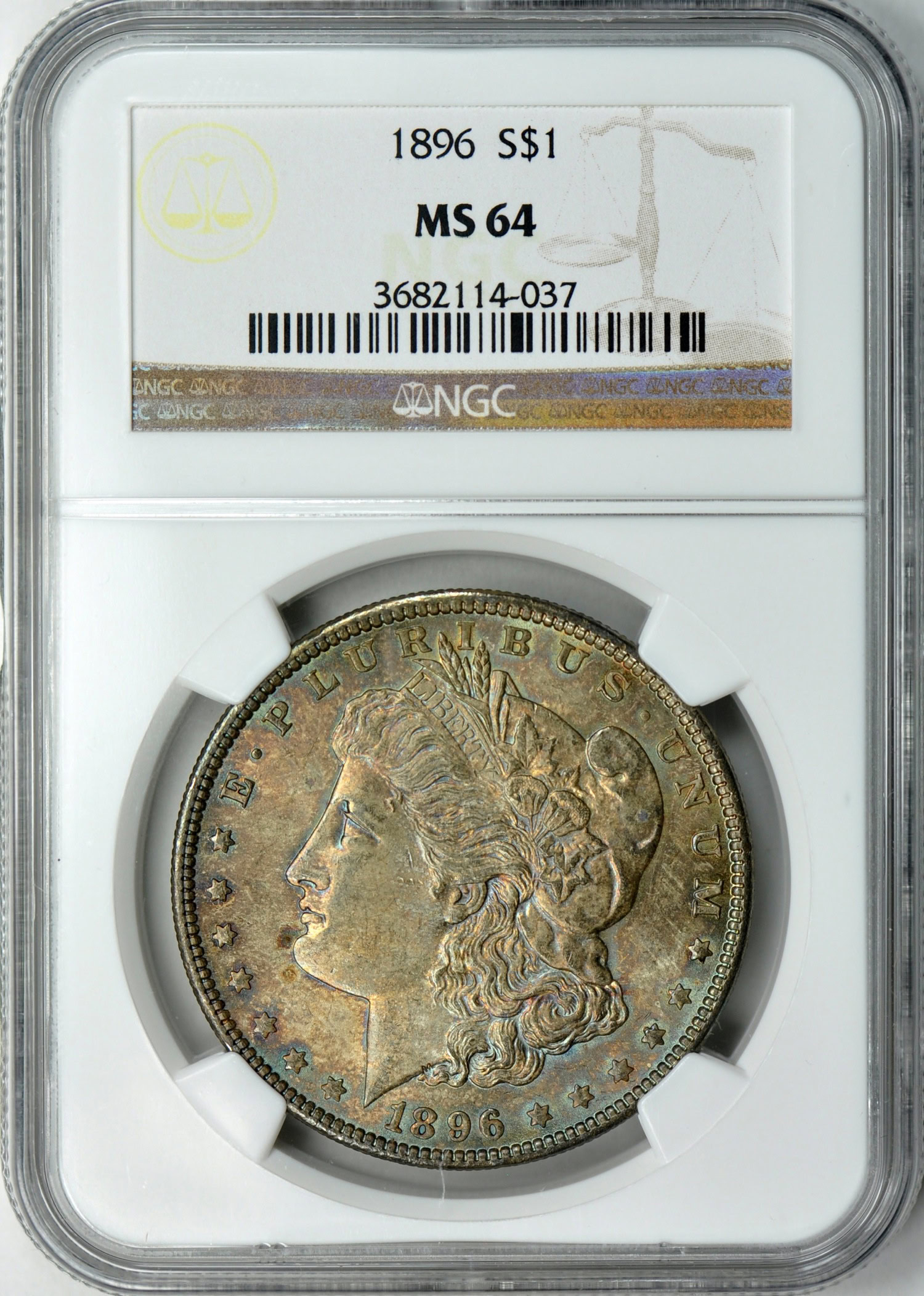 1896 Morgan Silver Dollar NGC MS-64 (Toned) (Item 191130 ...