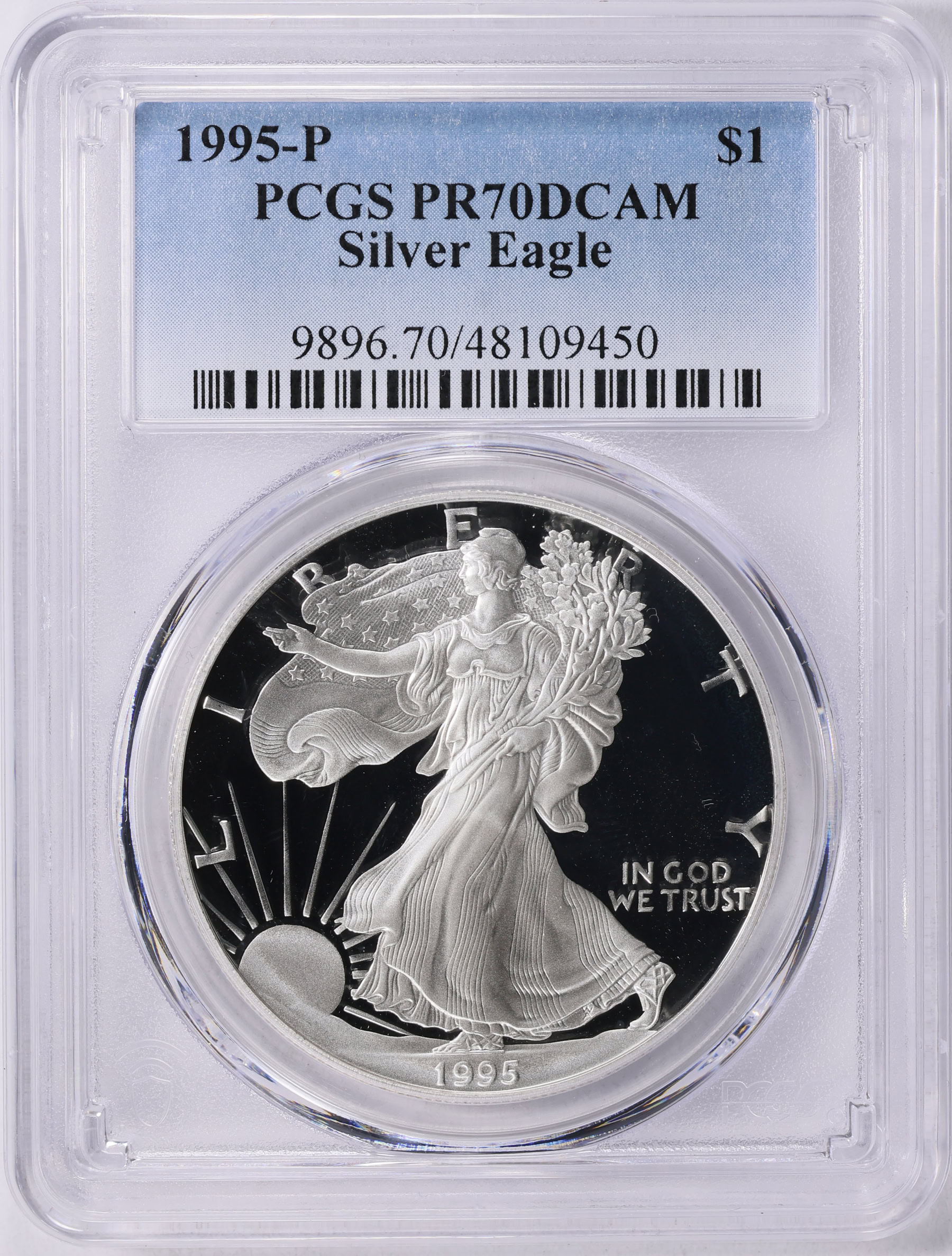 1995-P $1 Silver Eagle PCGS Proof-70 DCAM (Item 1911616 ...