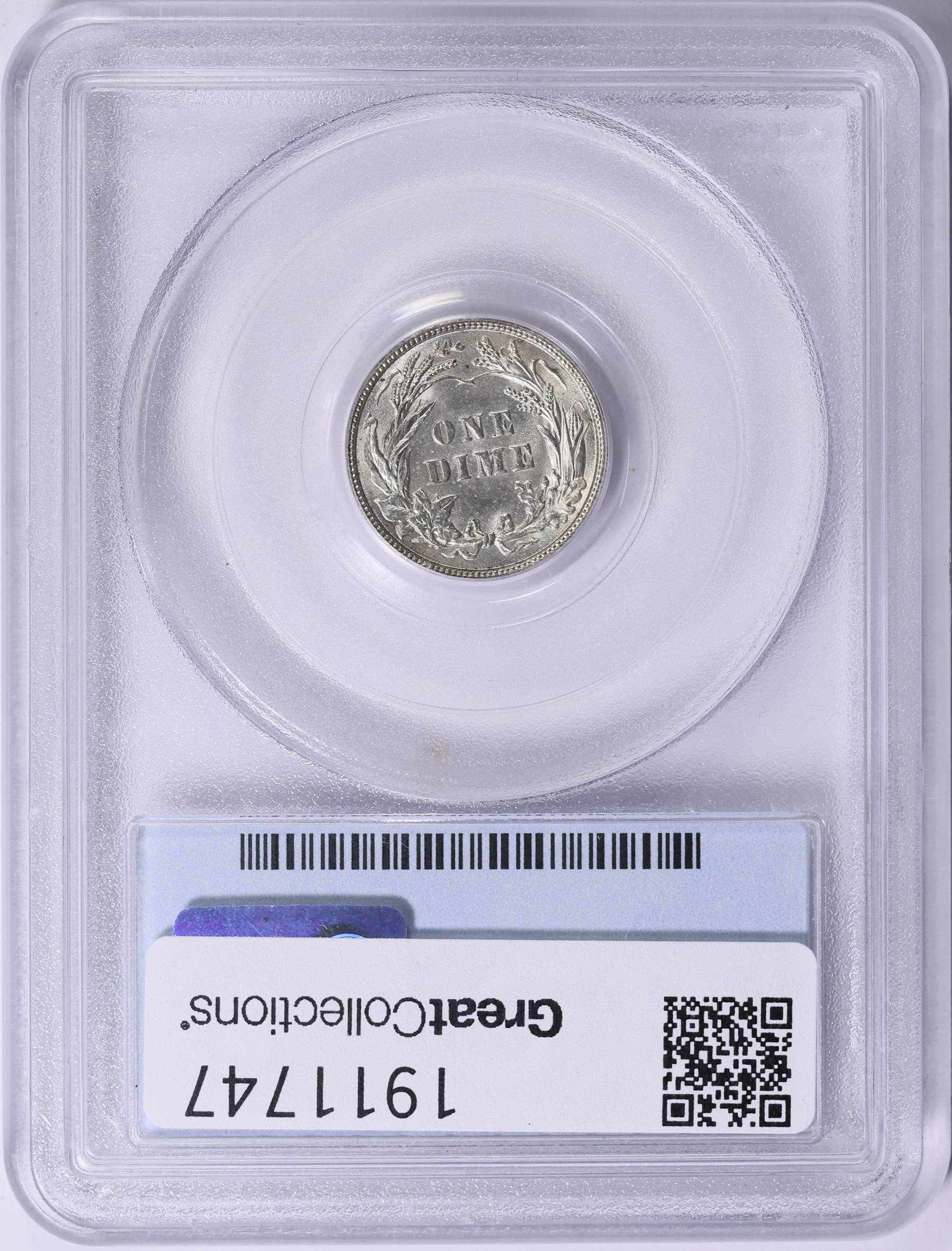 1907 Barber Dime PCGS MS-64 (Item 1911747) | GreatCollections Coin Auctions