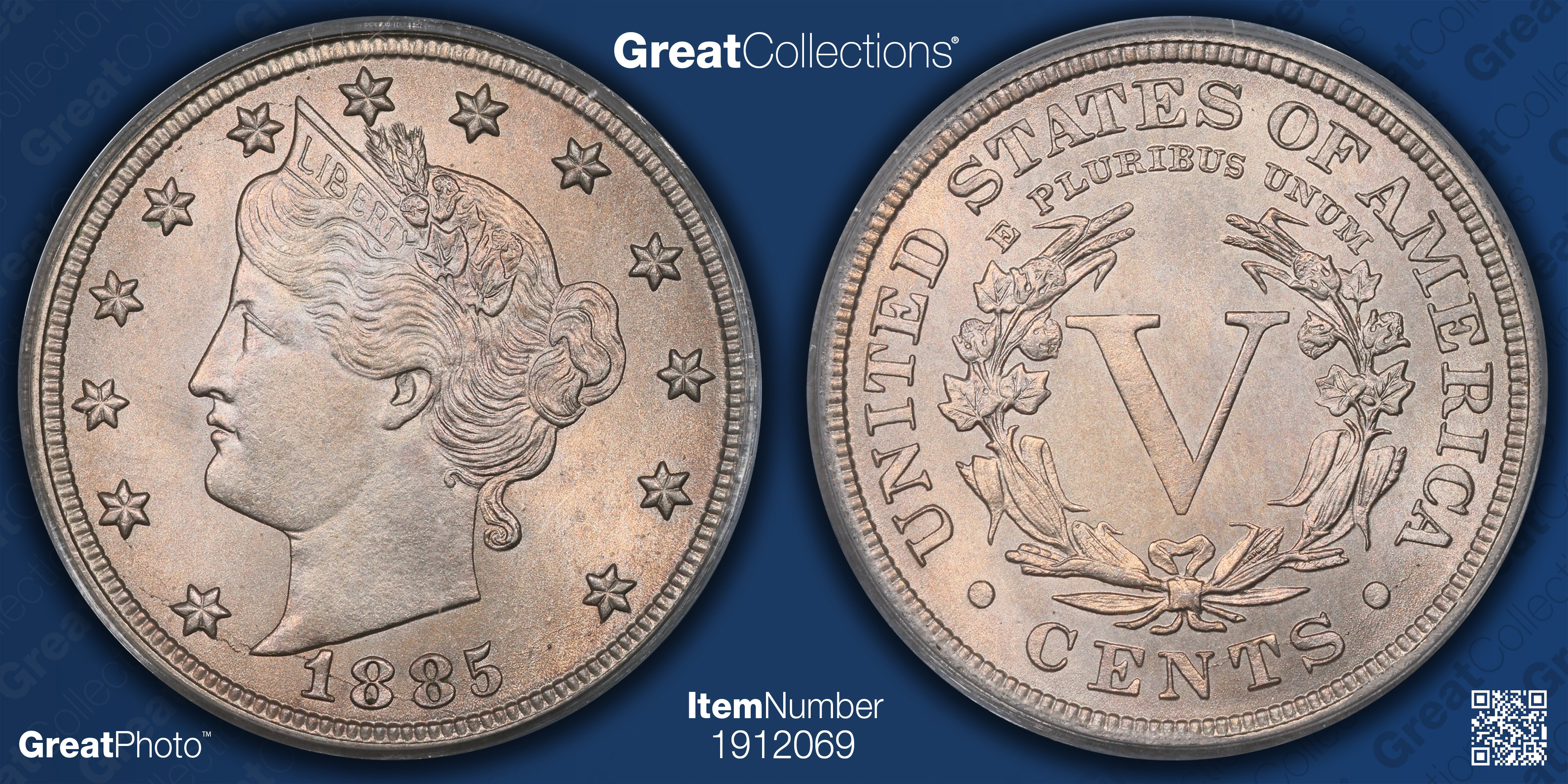 1885 Liberty Nickel PCGS MS-63 (CAC Green) (Item 1912069 ...