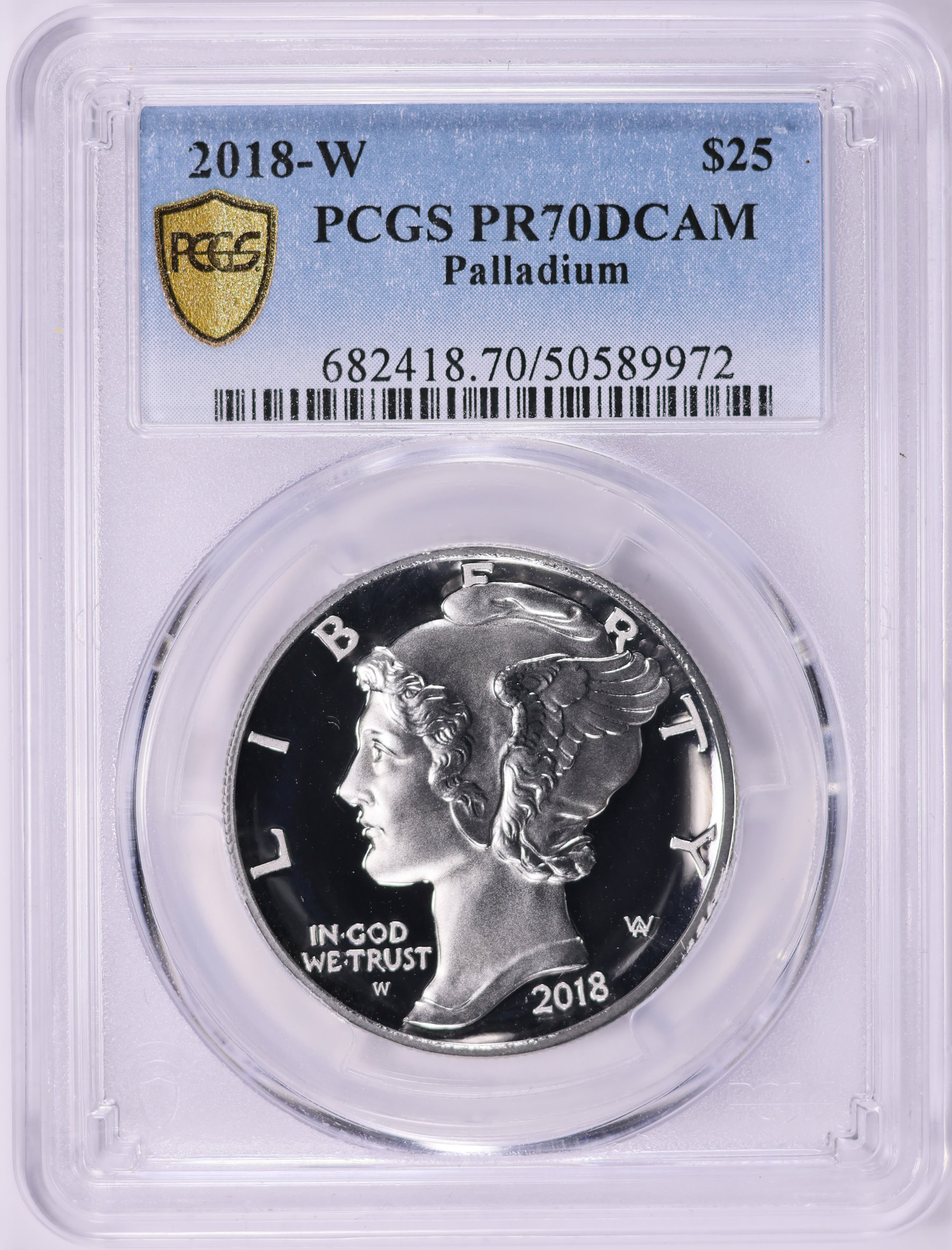2018-W $25 American Liberty Palladium PCGS Proof-70 DCAM (Item 1912224 ...