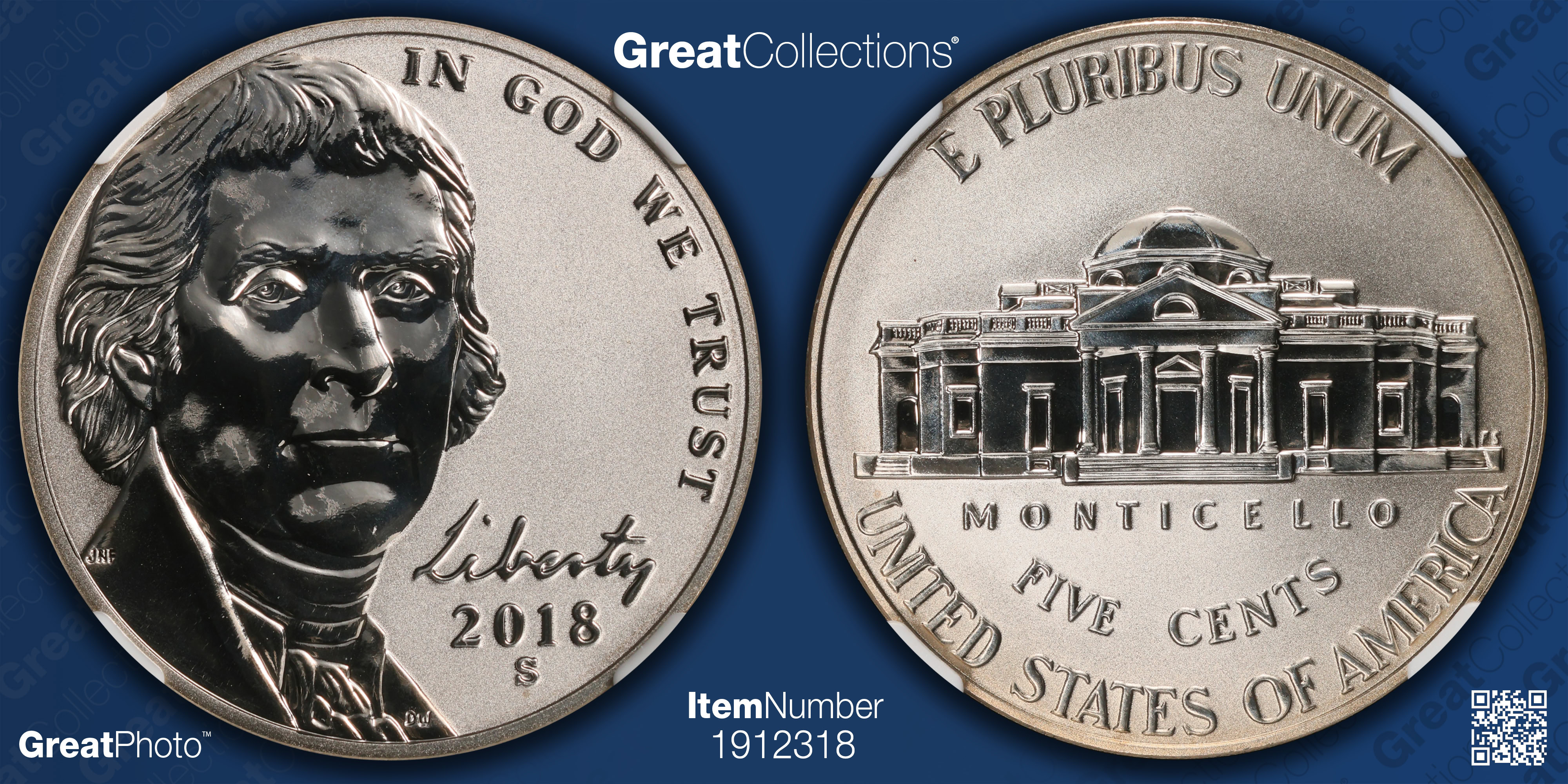 2018-S Jefferson Nickel First Day of Issue (From the 50th Anniversary ...
