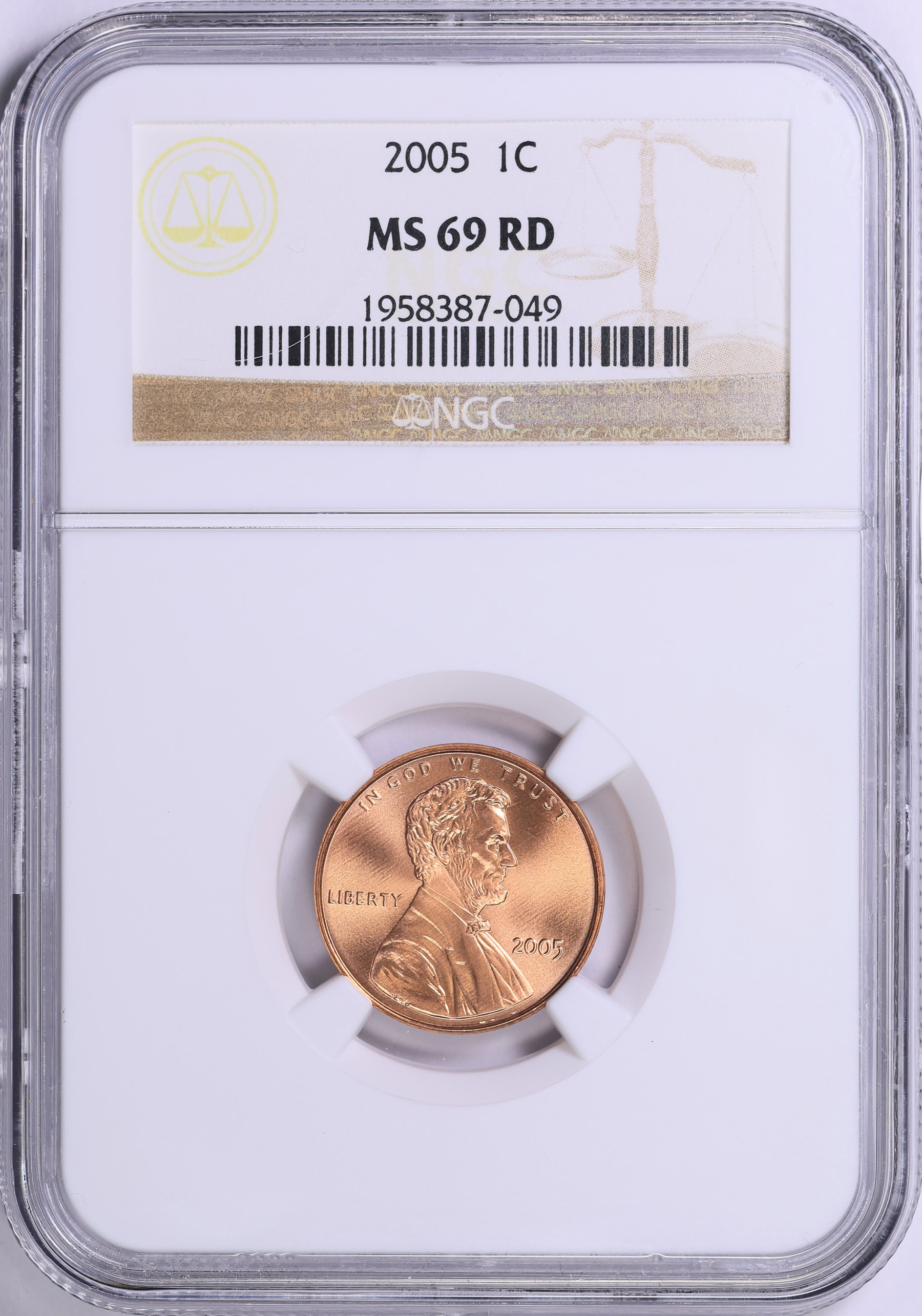 2005 Lincoln Cent NGC MS-69 RD (Item 1912415) | GreatCollections Coin ...