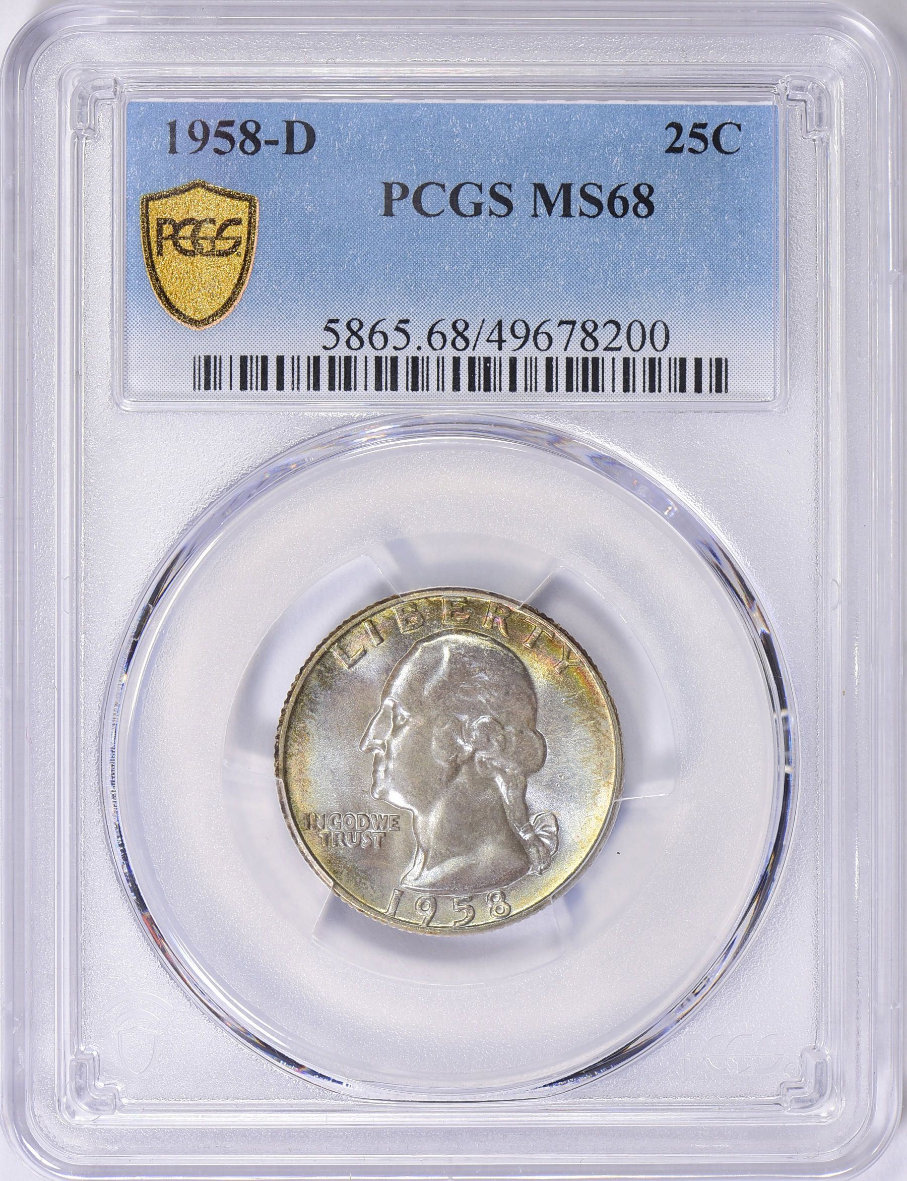 1958-D Washington Quarter PCGS MS-68 (Toned) (Item 1912441 ...