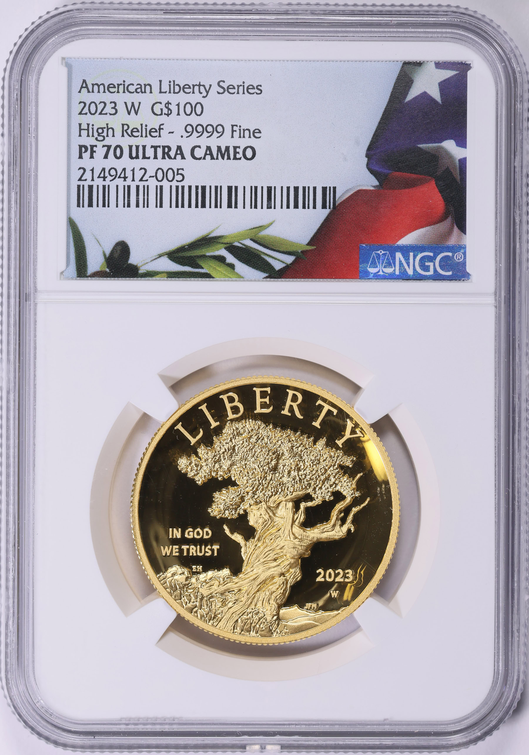 2023-W Gold $100 American Liberty High Relief NGC Proof-70 UC | NGC ...