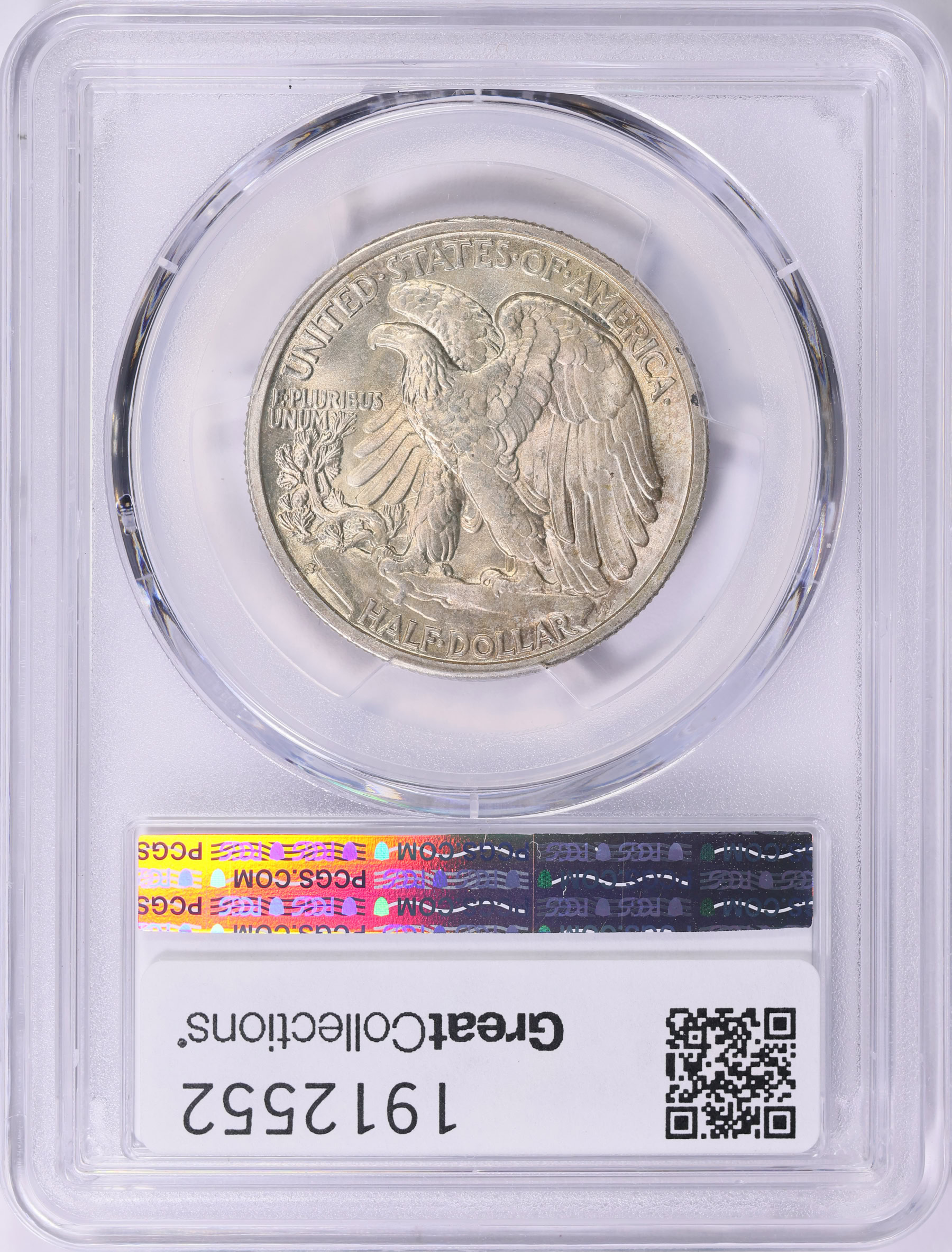 1937-S Walking Liberty Half Dollar PCGS MS-66 (CAC Green) (Item 1912552) | GreatCollections Coin ...