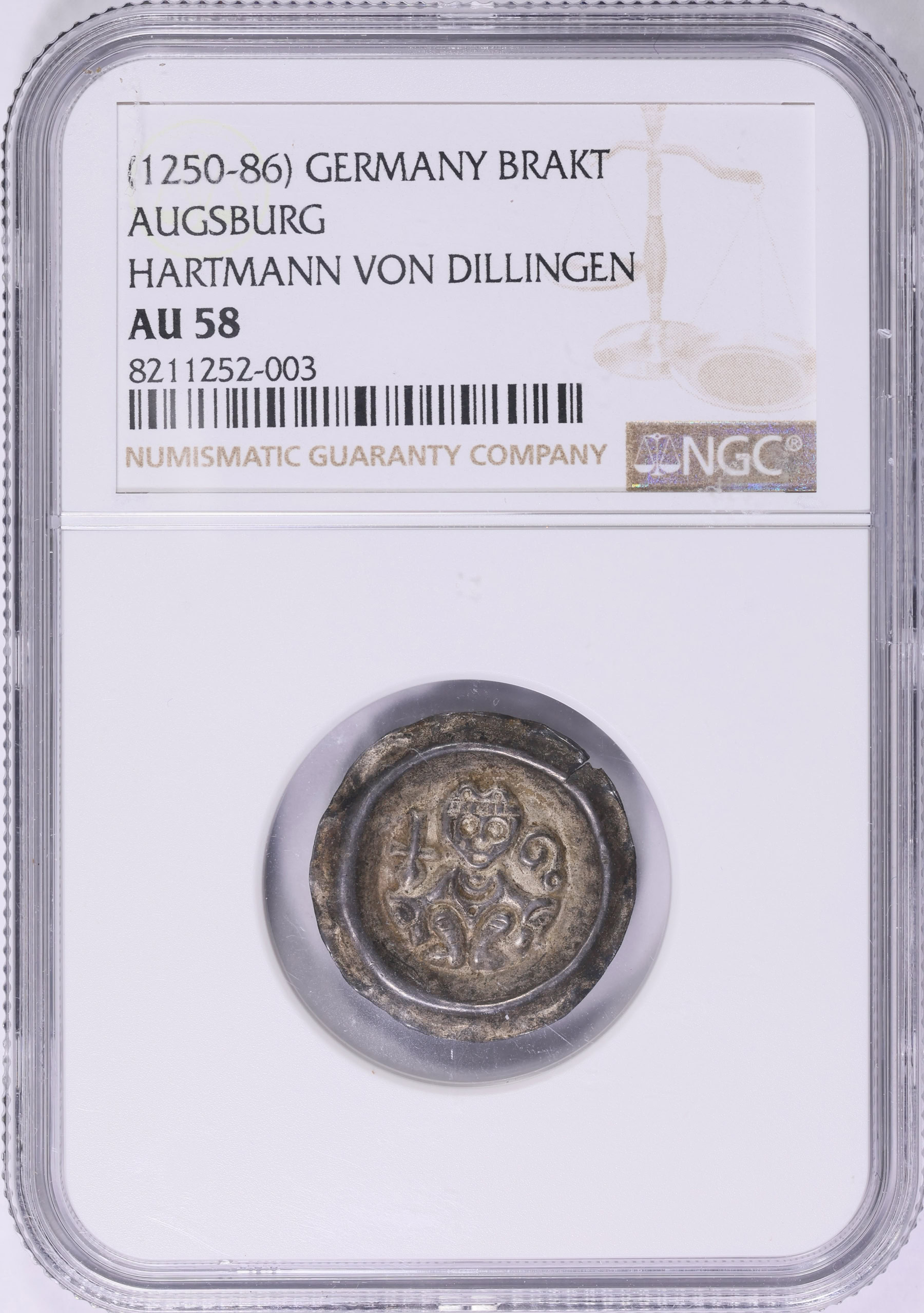 Germany - Augsburg ND (1250-86) Silver Bracteate of Hartmann Von ...