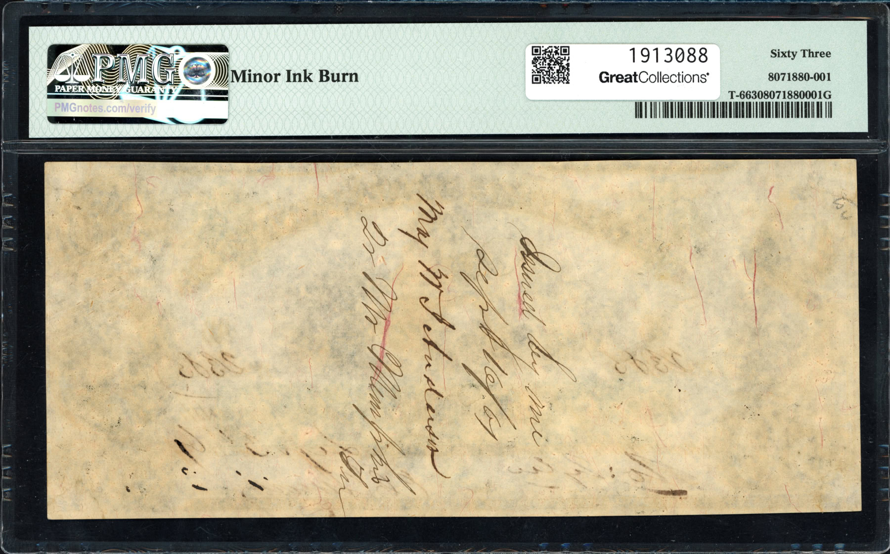 T-6 Confederate States of America 1861 $50 Note Tyler / Elmore PMG ...