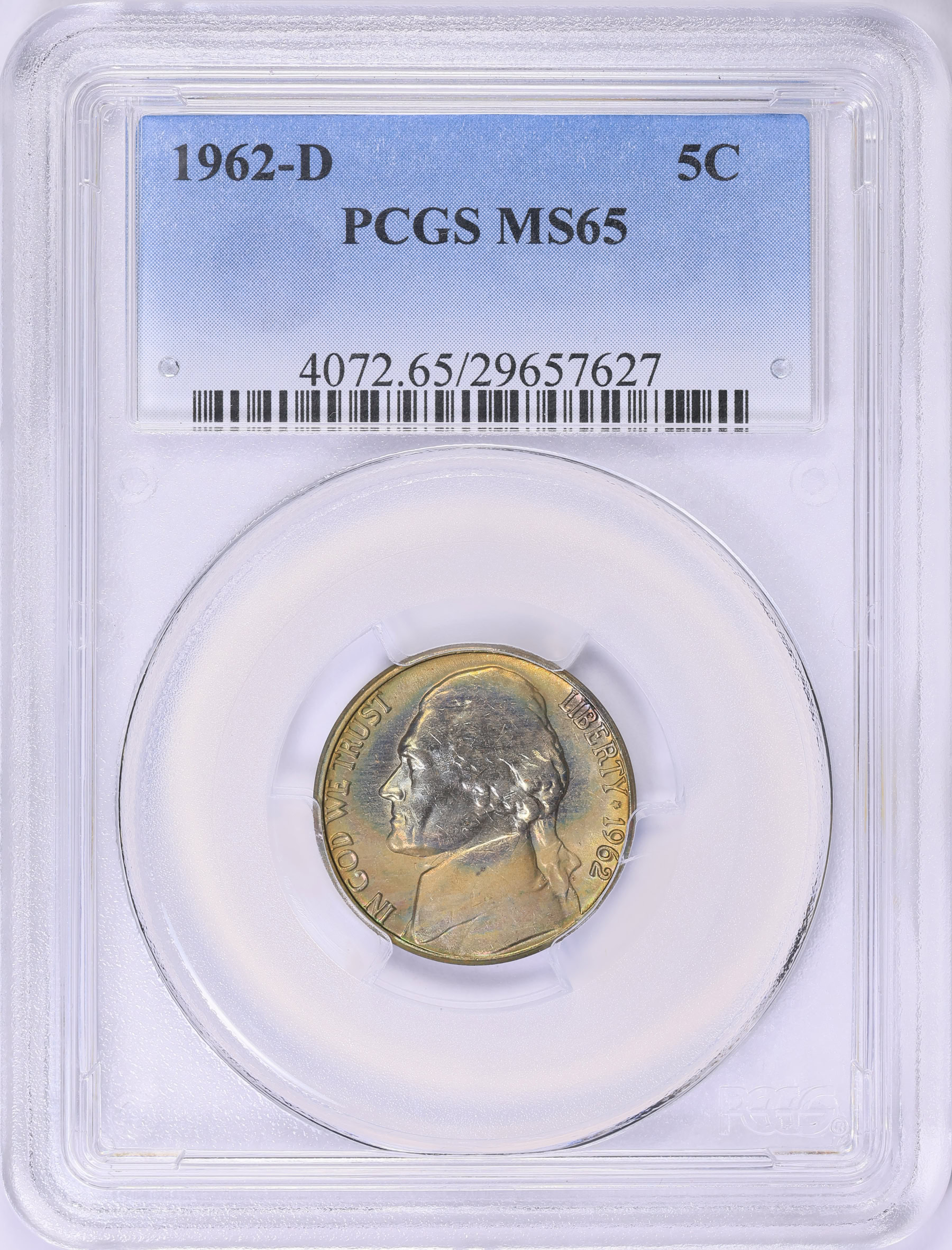 1962-D Jefferson Nickel PCGS MS-65 (Toned) (Item 1913456 ...