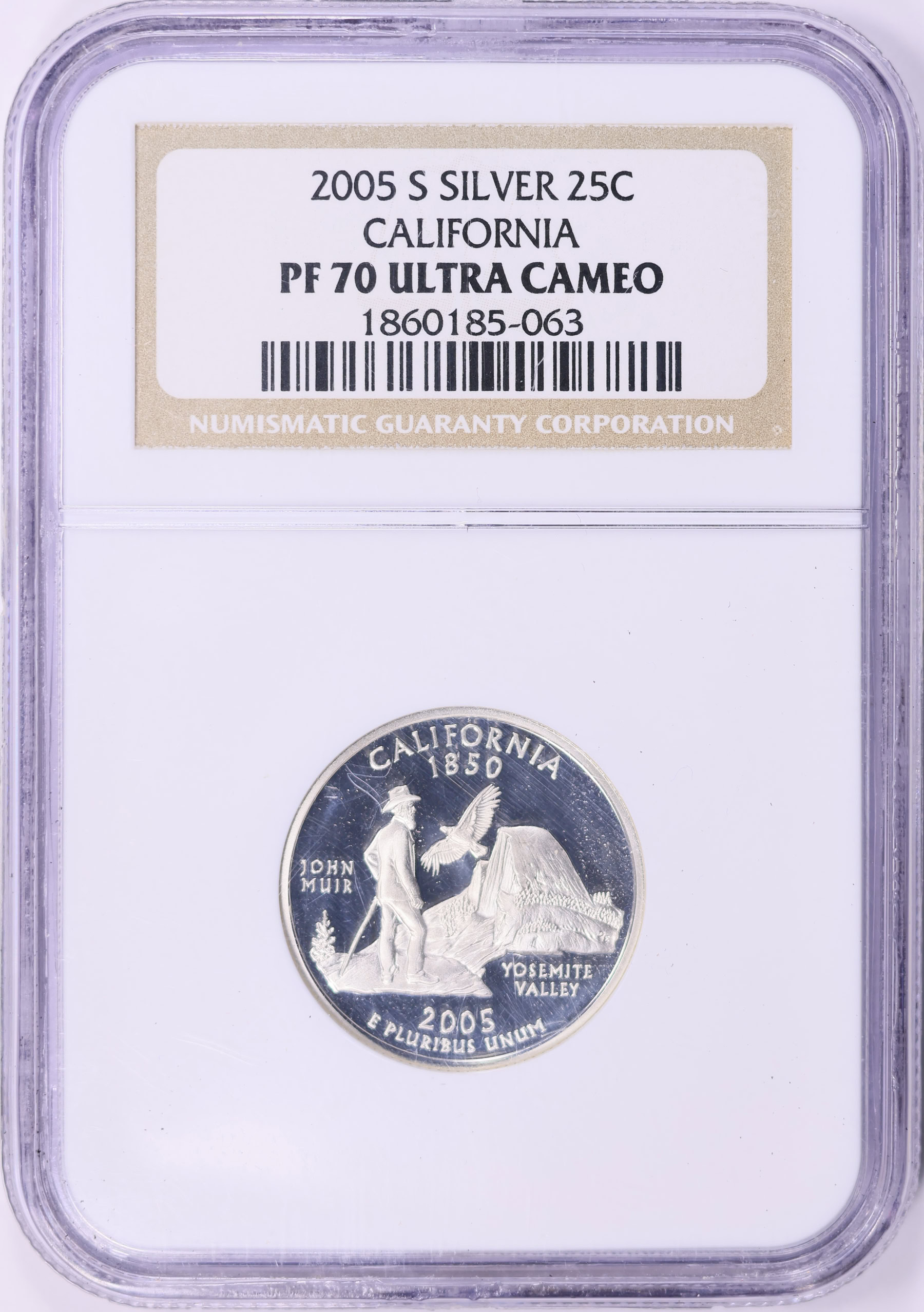 2005-S State Quarter California Silver NGC Proof-70 UC (Item 1913514 ...