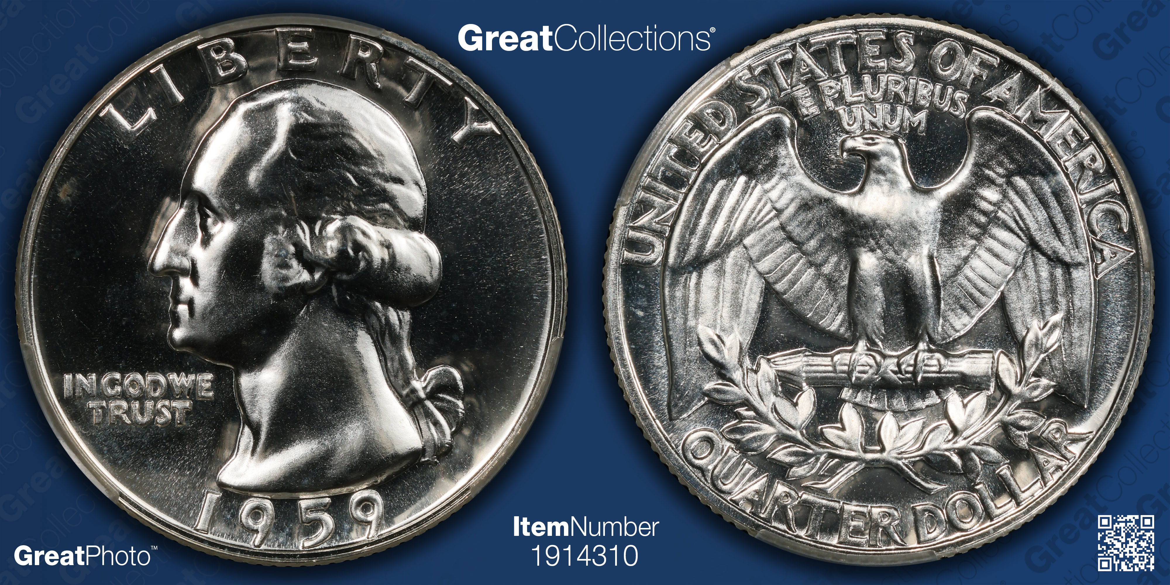 1959 Washington Quarter Doubled Die Obverse FS-101 CACG Proof-66 (Item ...