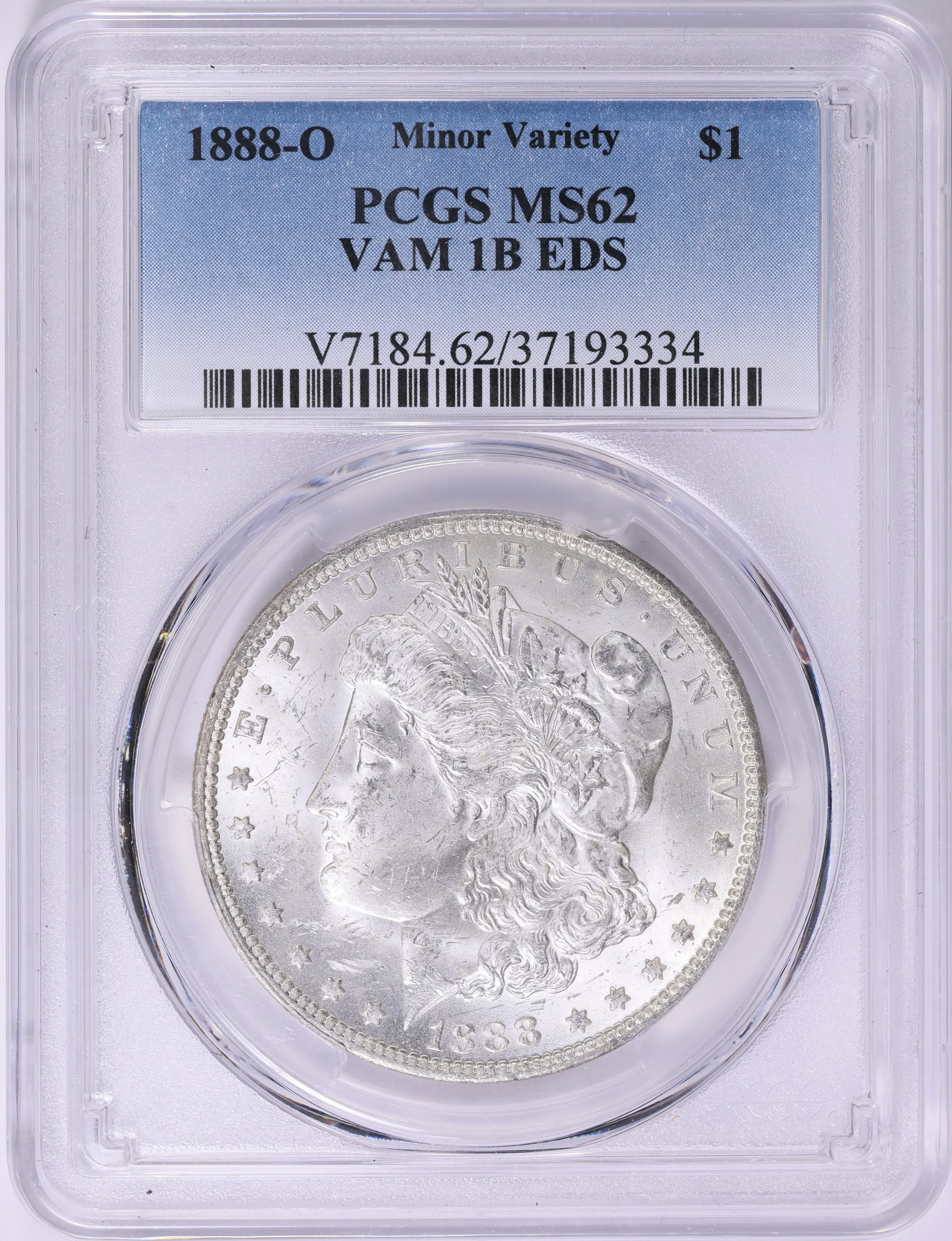 1888-O Morgan Silver Dollar VAM-1B-EDS *Top 100* PCGS MS-62 | PCGS Cert #37193334 ...