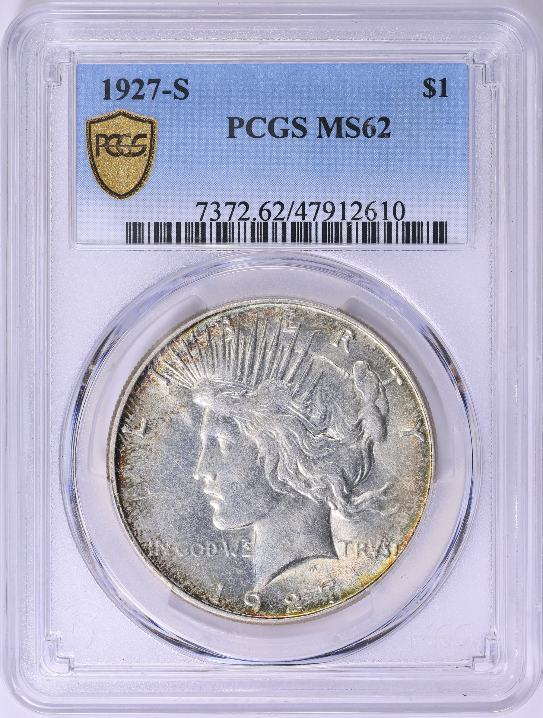 1927-S Peace Silver Dollar PCGS MS-62 (Toned) (Item 1914502 ...