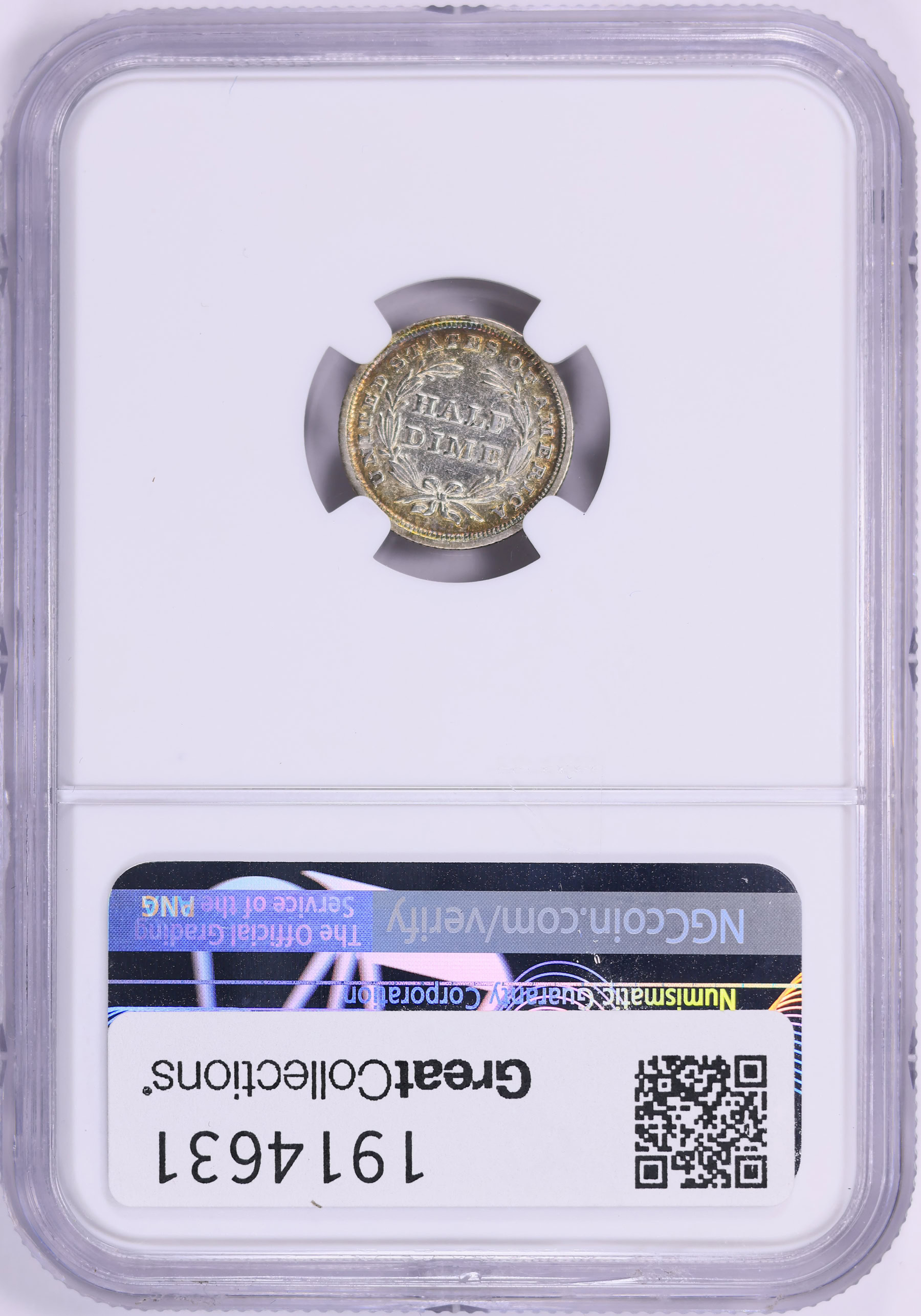 1837 Seated Liberty Half Dime NGC AU-50 (Toned) (Item 1914631 ...