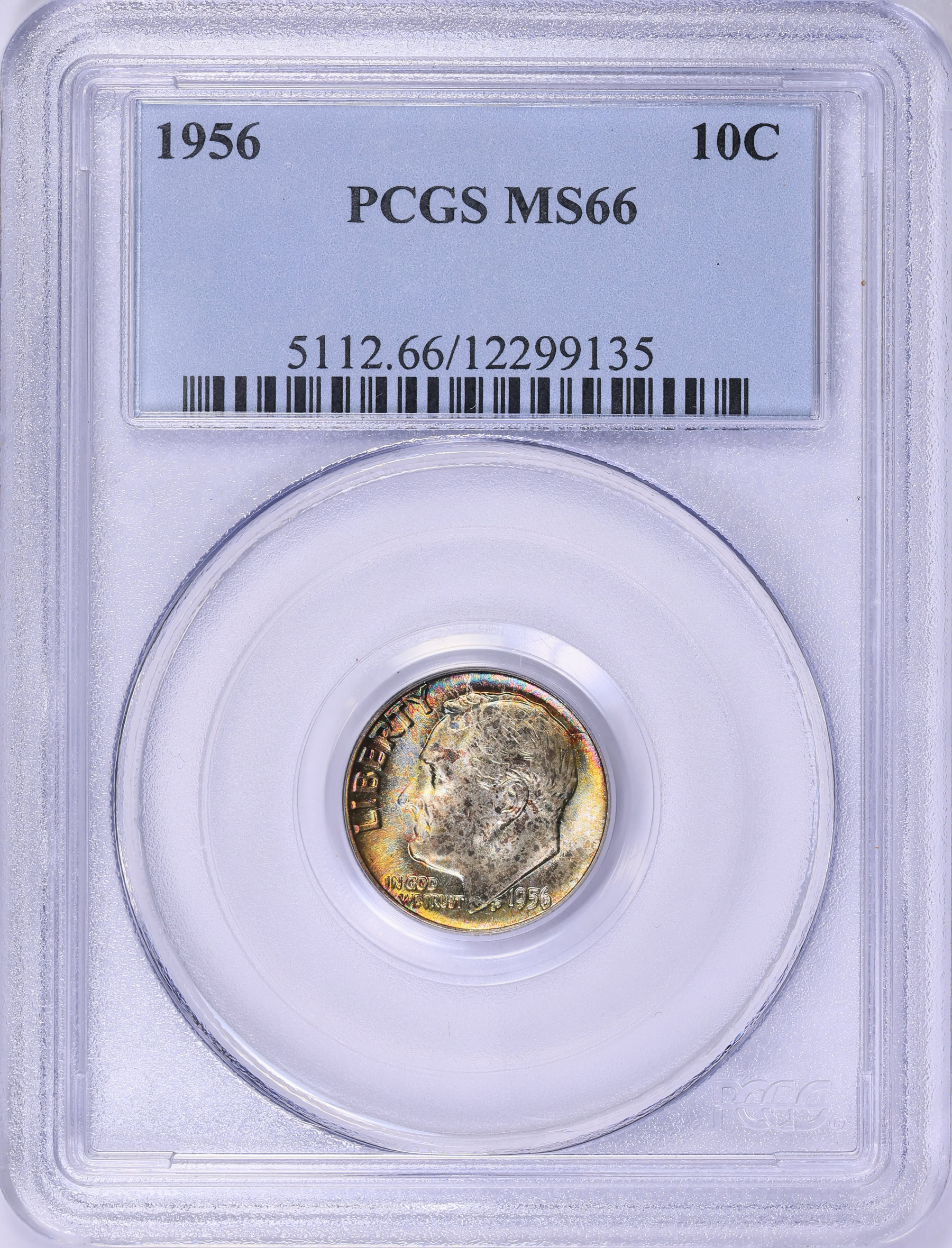 1956 Roosevelt Dime PCGS MS-66 (Toned) (Item 1915700 ...