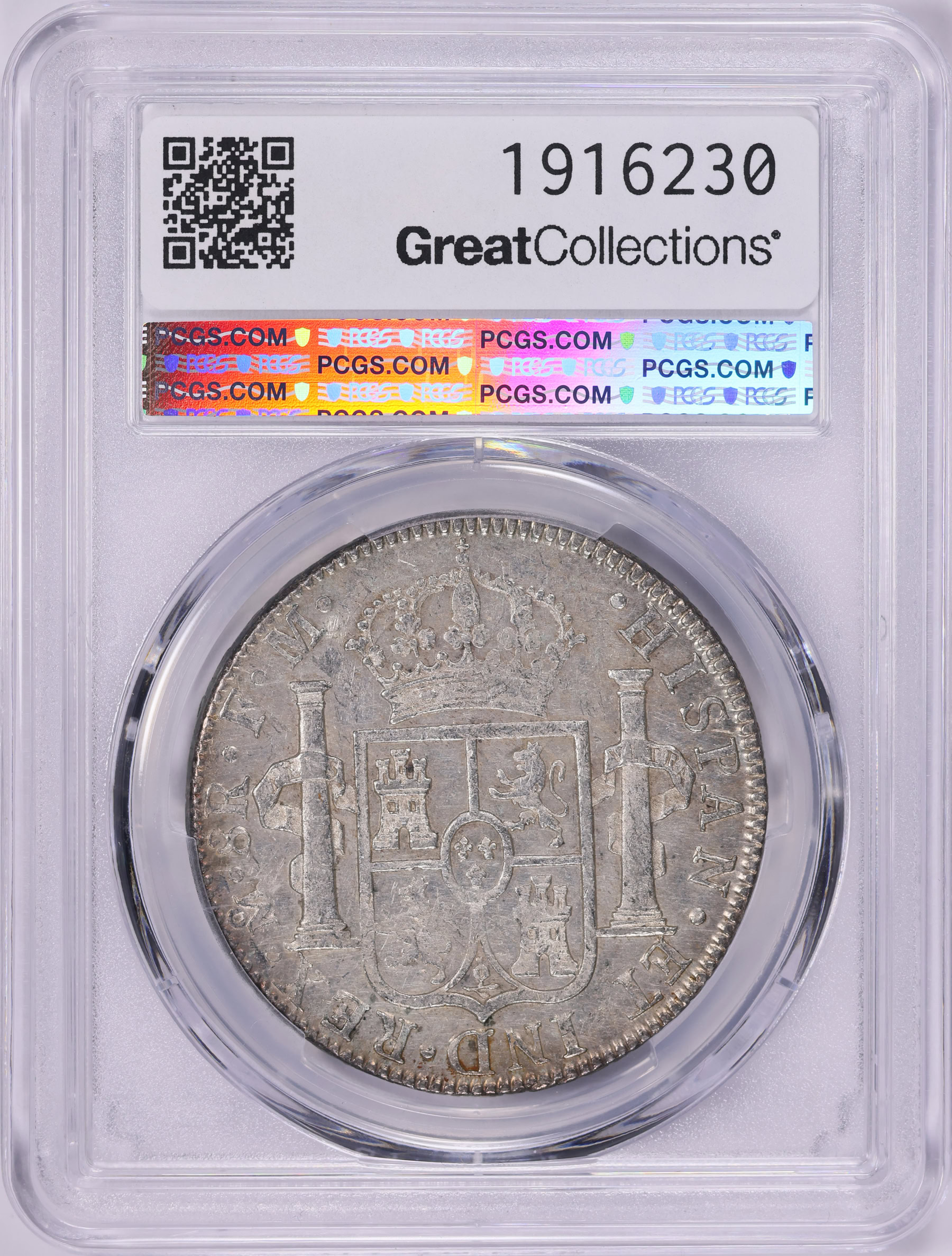 Mexico 1790-Mo FM Silver 8 Reales CAROLUS IIII KM-108 PCGS Genuine AU ...