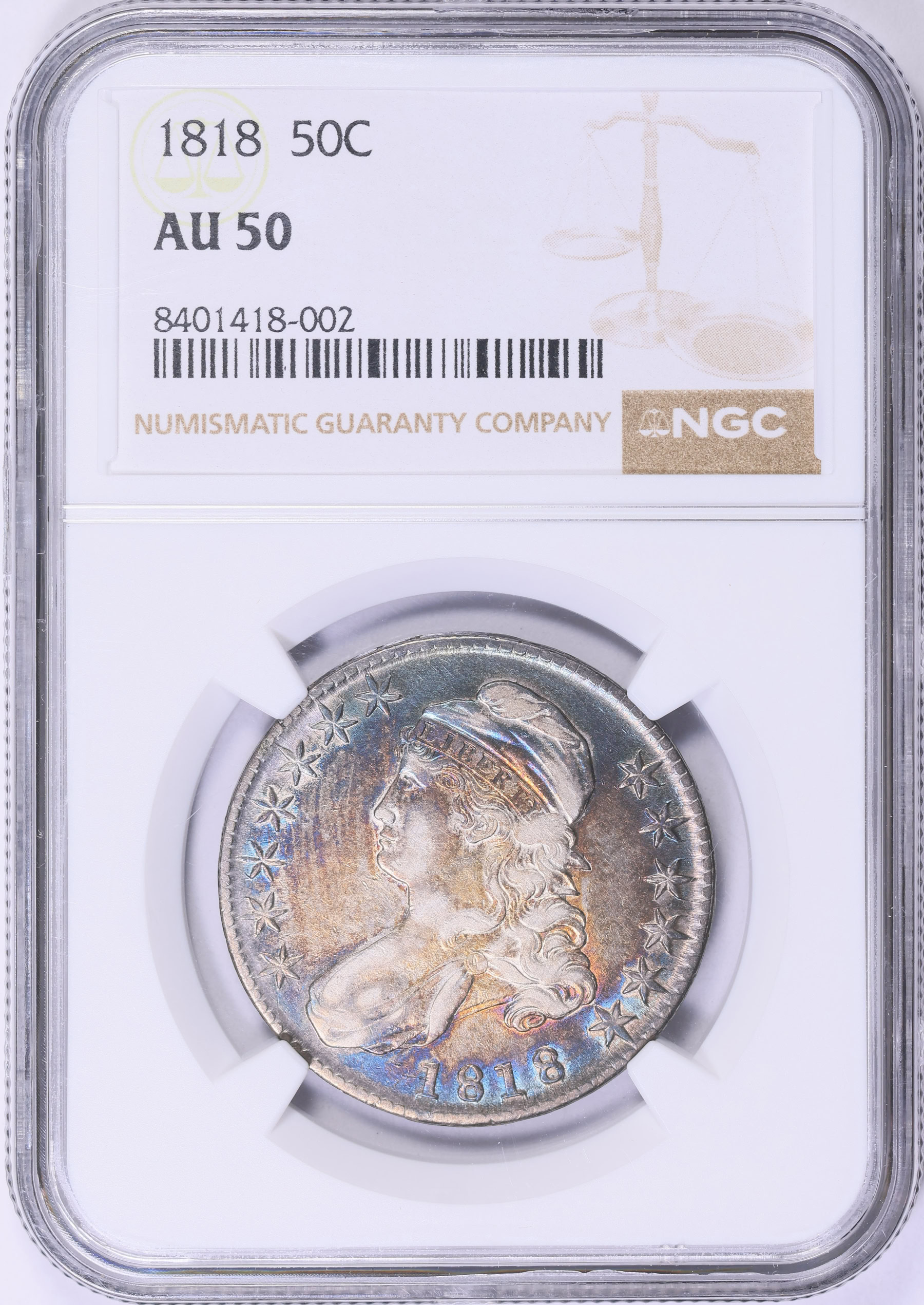 1818 Capped Bust Half Dollar NGC AU-50 (Toned) (Item 1916554 ...