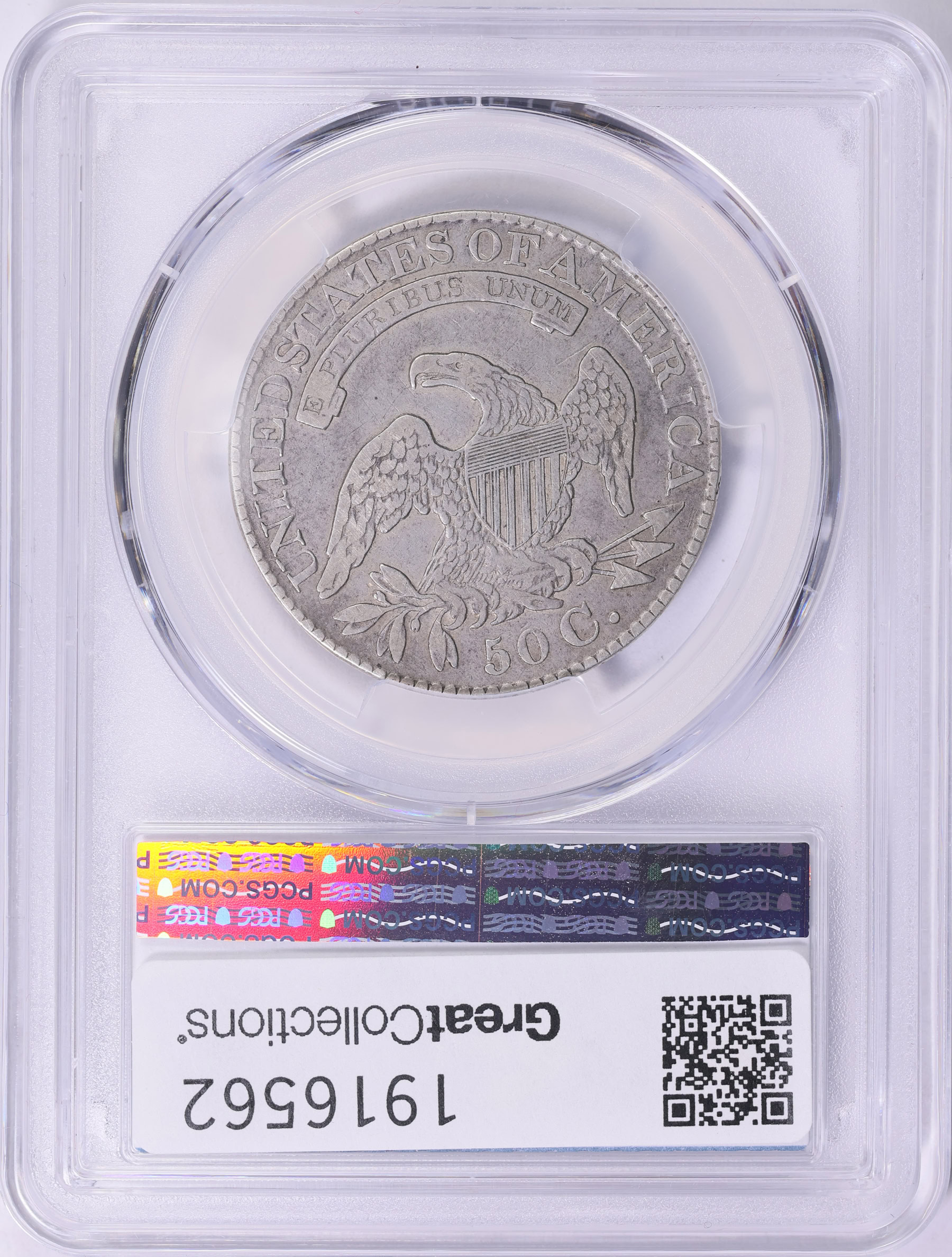1827 Capped Bust Half Dollar Square Base 2 PCGS Genuine Fine Details ...