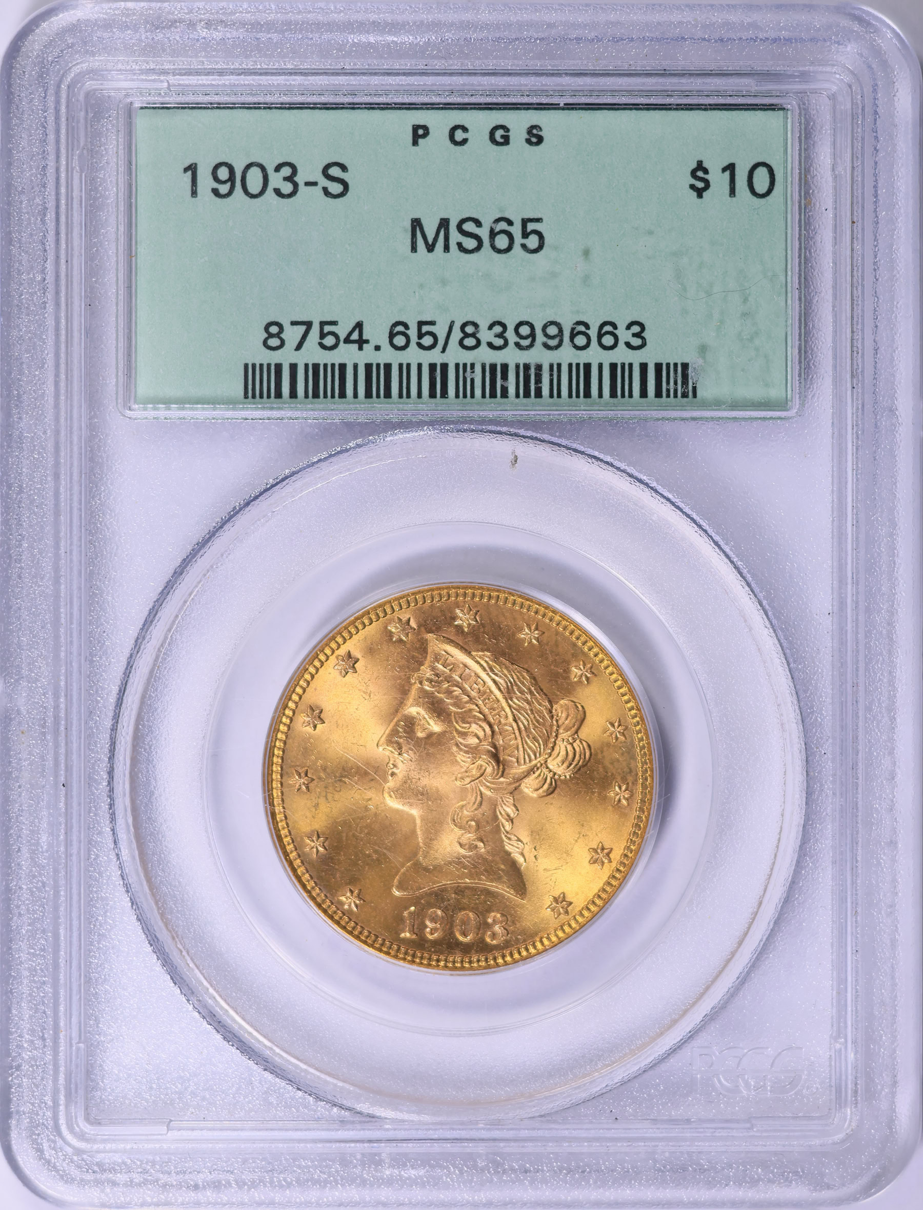 1903-S Liberty Gold Eagle PCGS MS-65 OGH (Item 1916844 ...