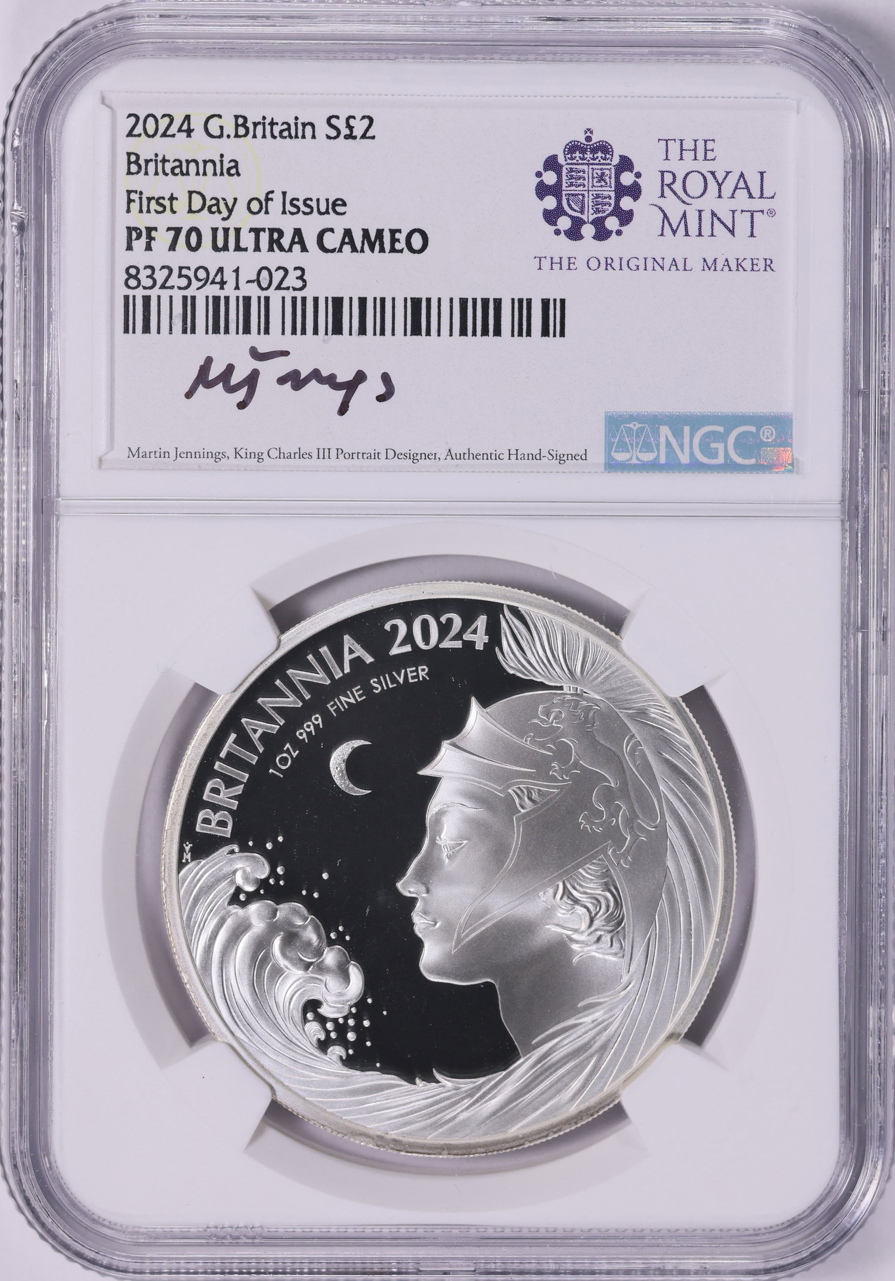Great Britain 2024 Silver £2 Britannia KM-2640 First Day of Issue NGC ...