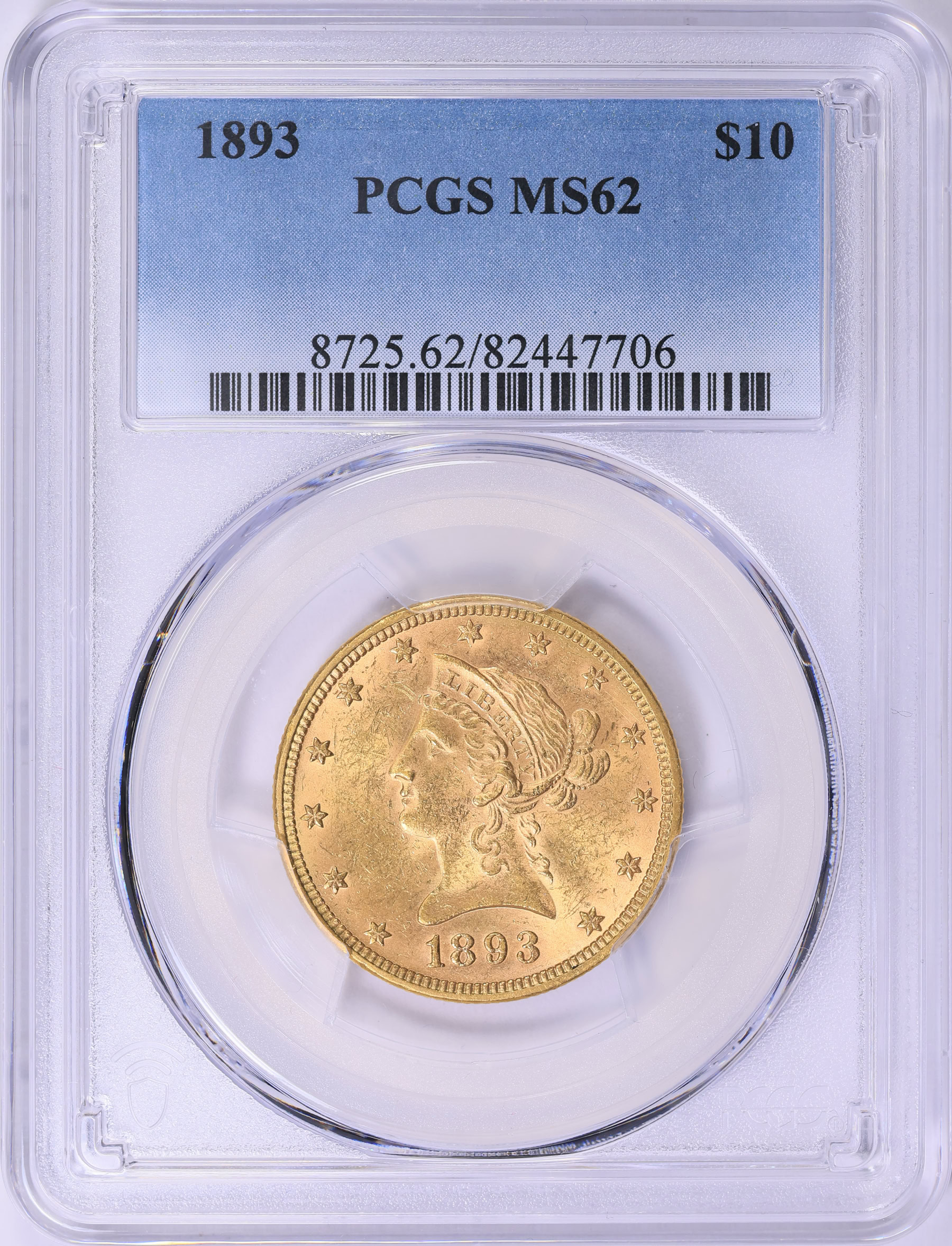 1893 Liberty Gold Eagle PCGS MS-62 (Item 1917055) | GreatCollections ...