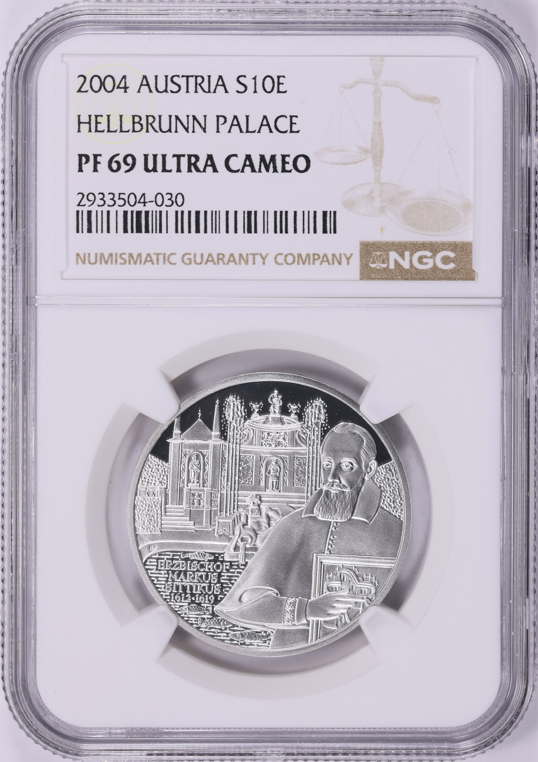 Austria 2004 Silver €10 Hellbrunn Castle KM-3111 NGC Proof-69 UC (Item ...