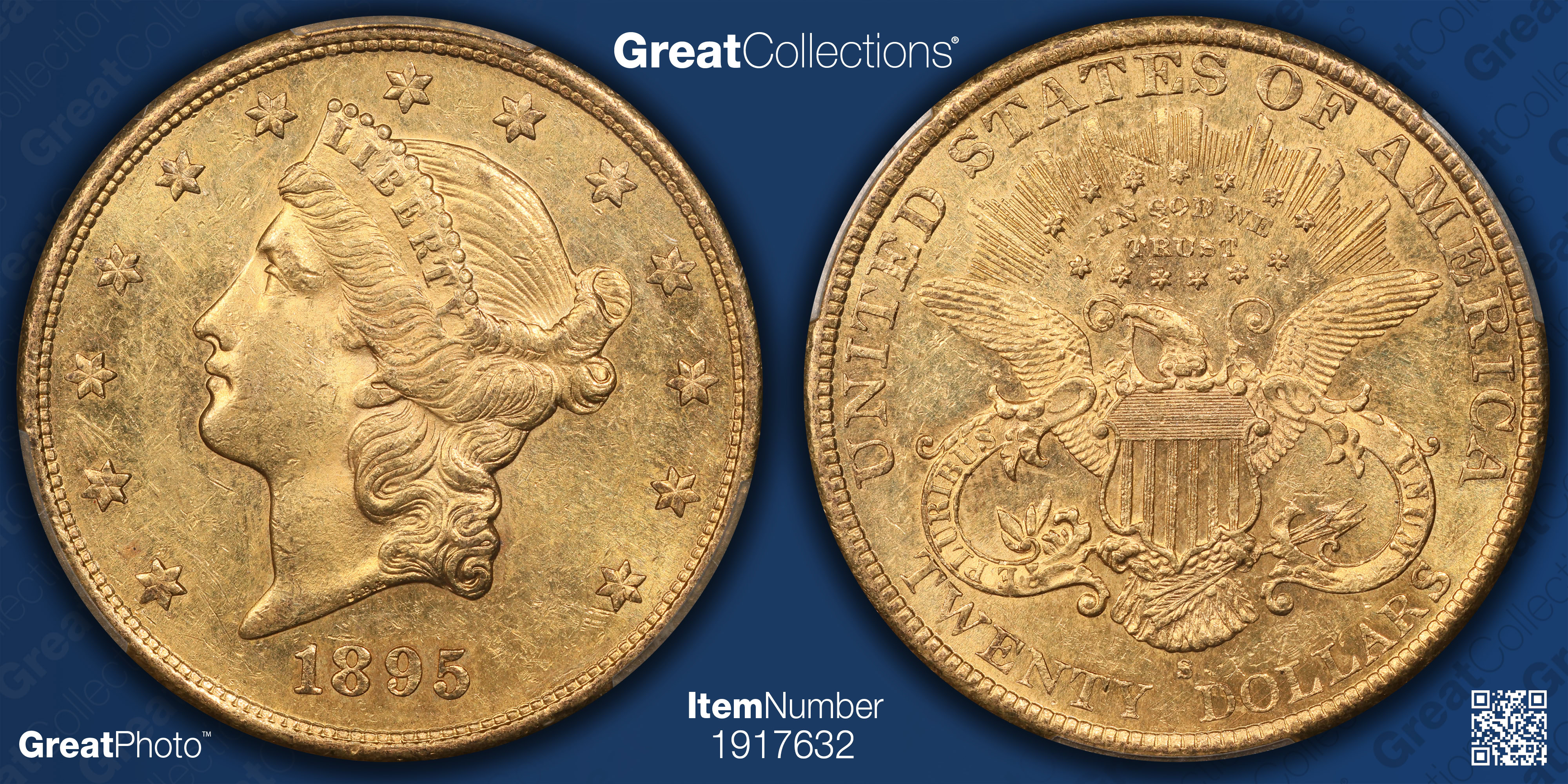 1895-S Liberty Gold Double Eagle PCGS MS-62 PL (Item 1917632 ...