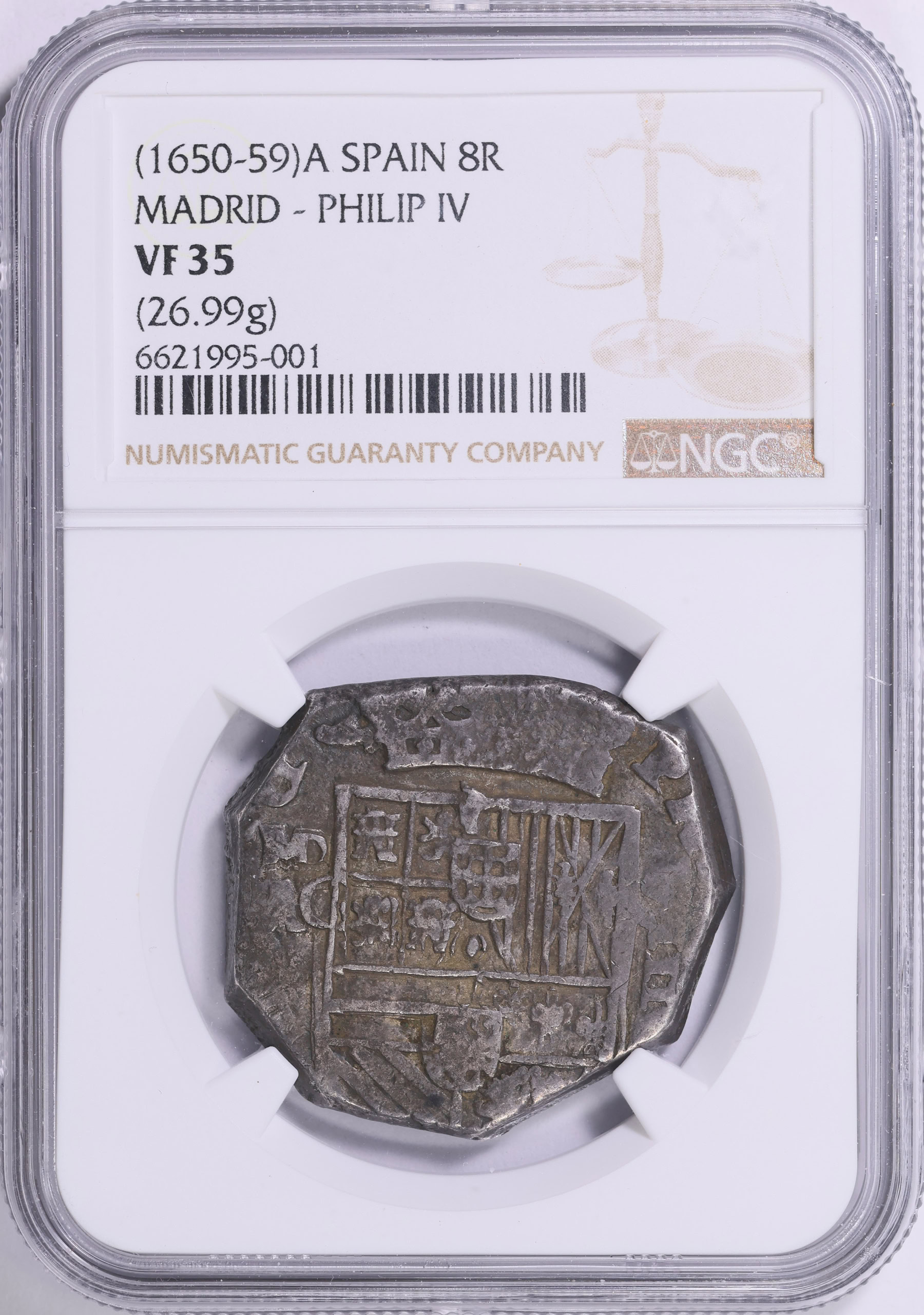 Spain ND (1650-59)-MD A Silver 8 Reales of Philip IV KM-39.4 NGC VF-35 ...