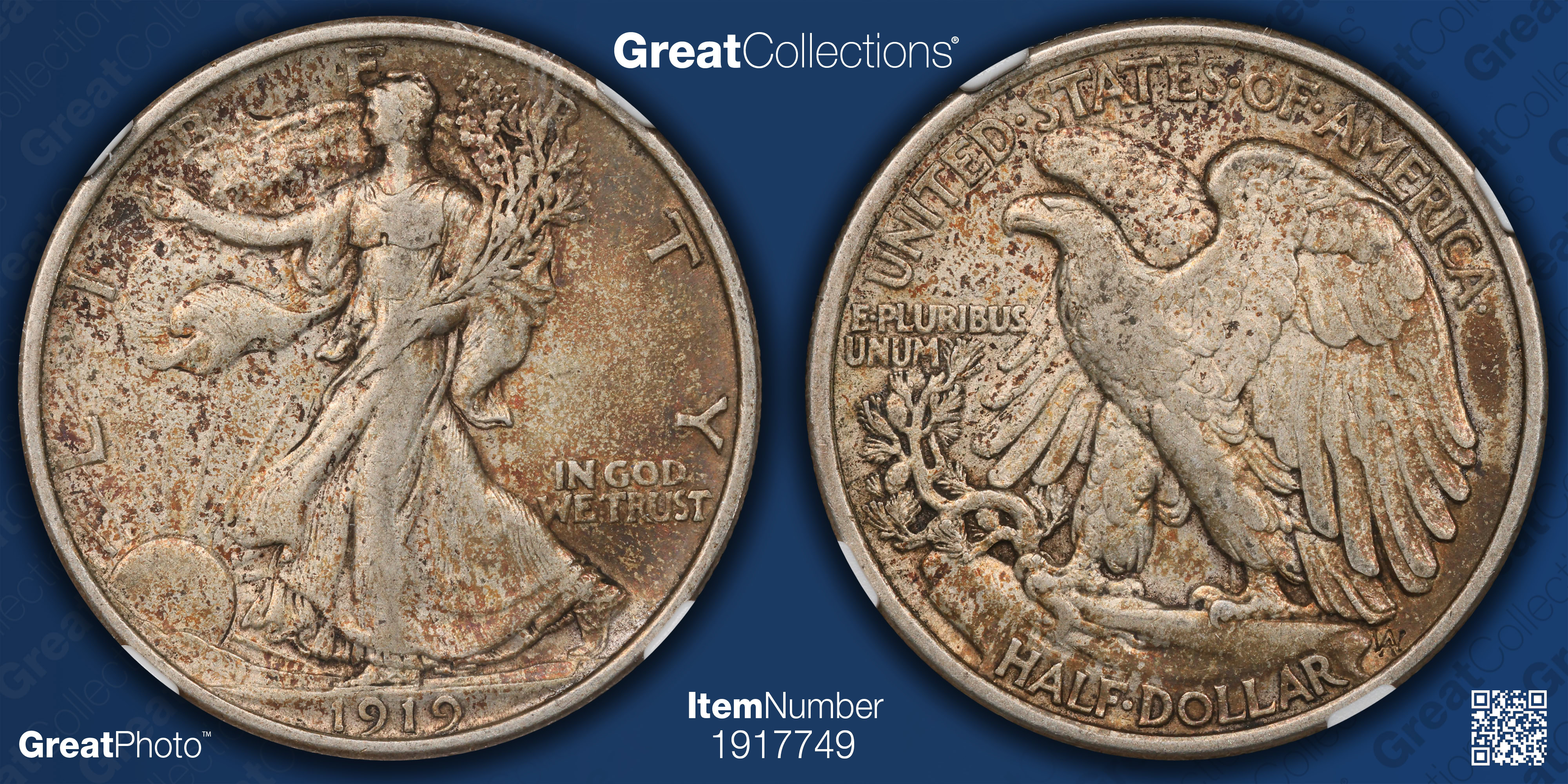 1919 Walking Liberty Half Dollar NGC XF-45 (Item 1917749 ...