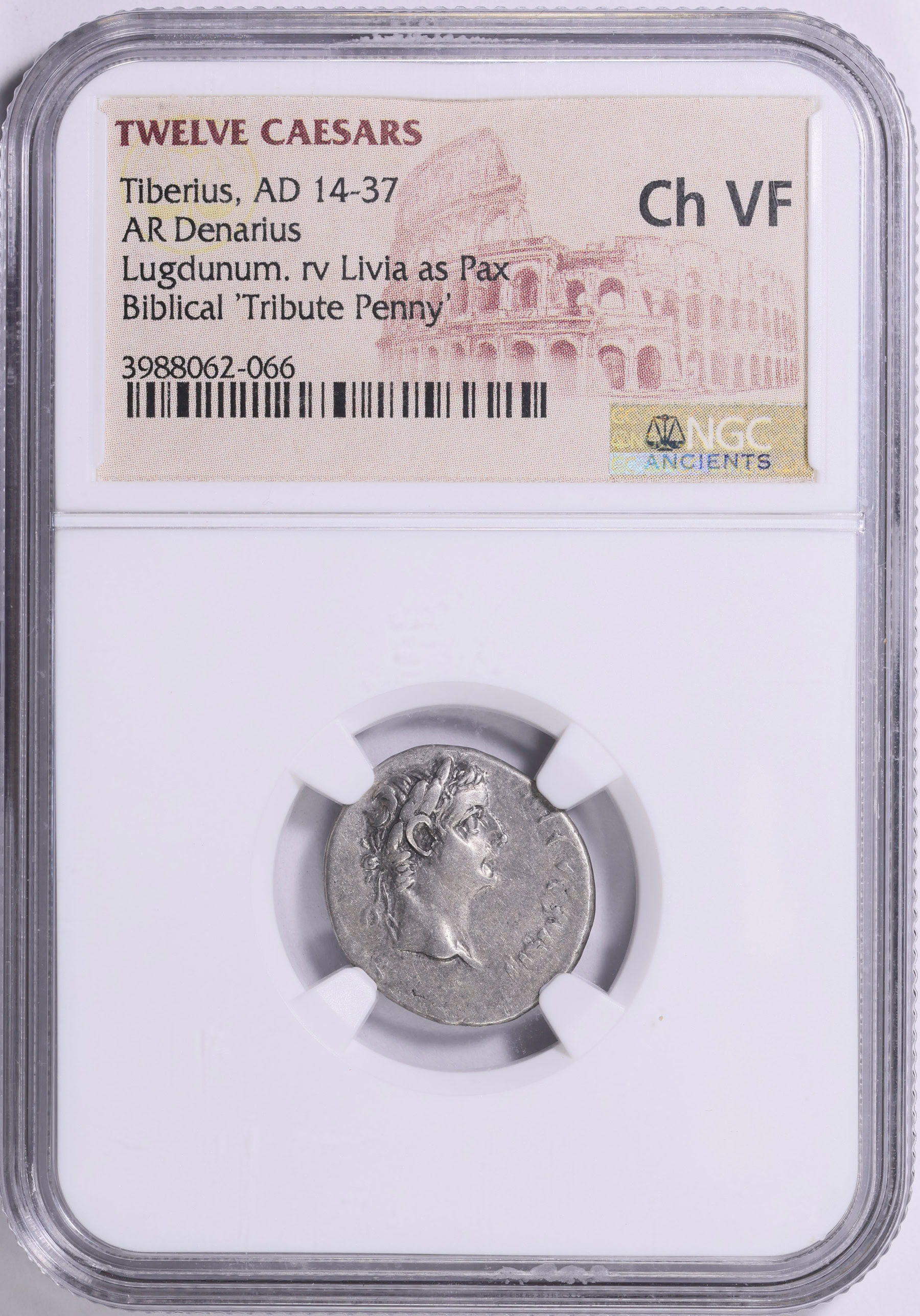 Ancient Roman Empire, Tiberius (A.D. 14-37) c.A.D. 18-35 AR Denarius ...