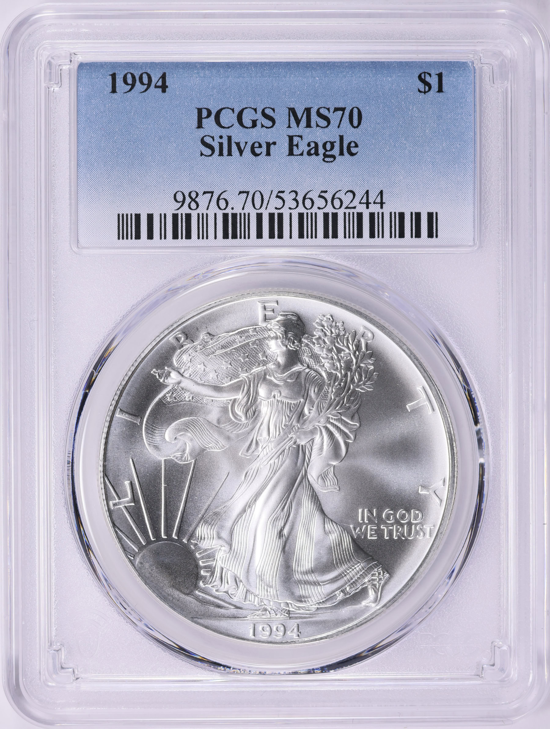 1994 $1 Silver Eagle PCGS MS-70 (Item 1917962) | GreatCollections Coin ...