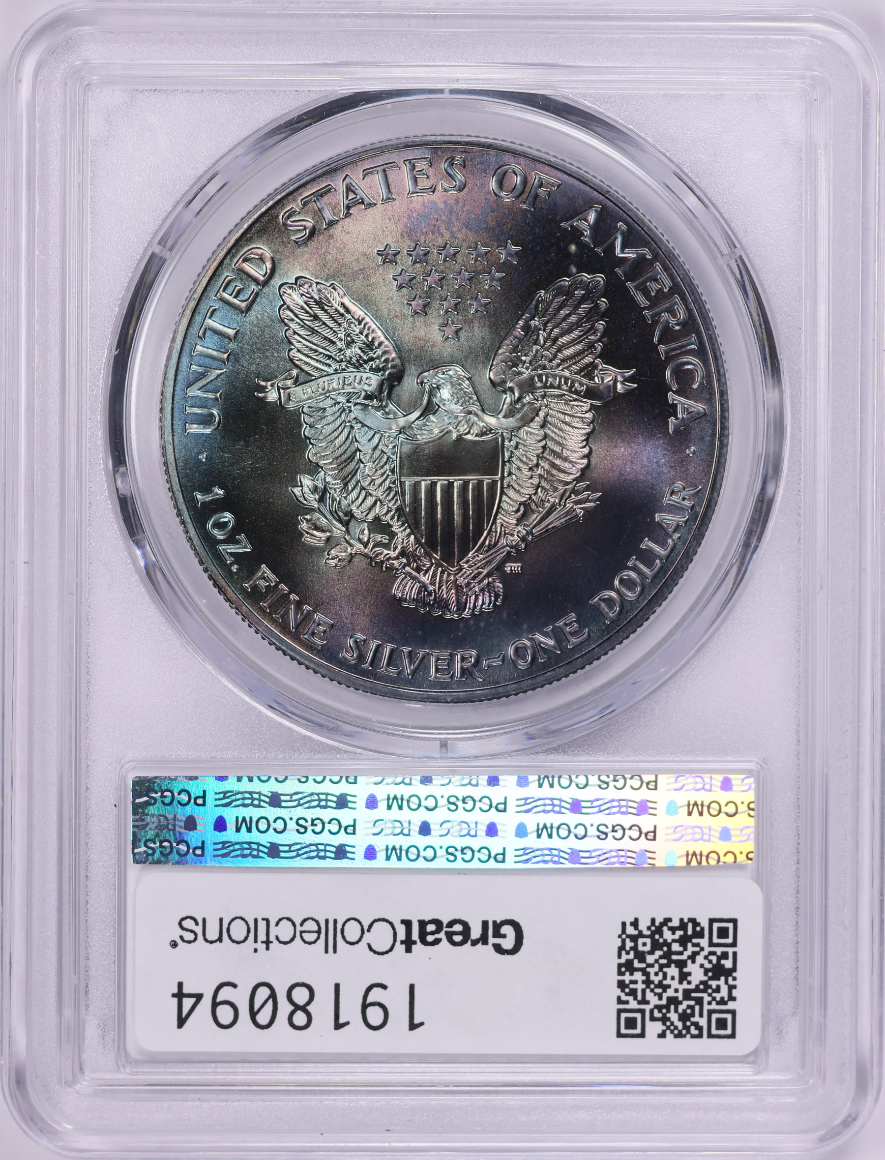 1990 $1 Silver Eagle PCGS MS-68 (Toned) (Item 1918094 ...