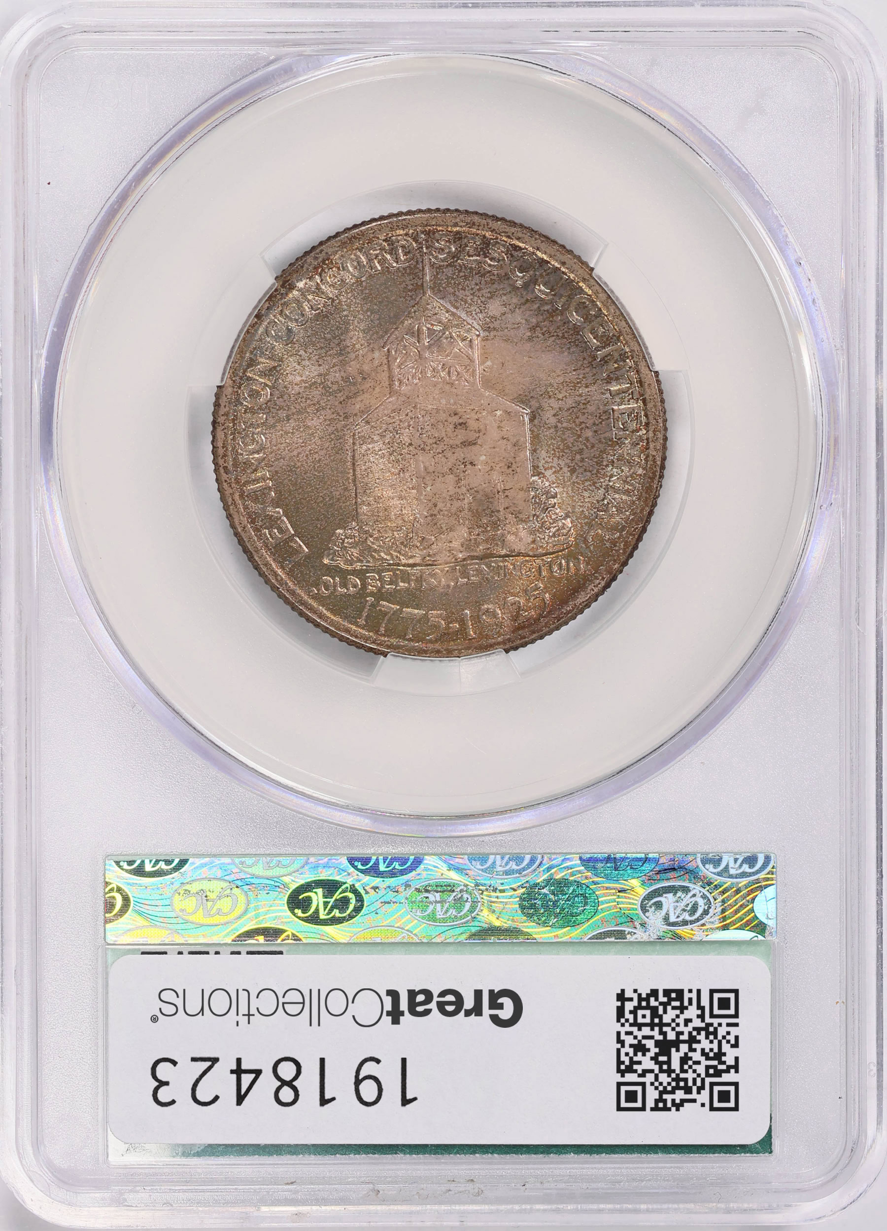 1925 Lexington-Concord Sesquicentennial Half Dollar CACG MS-65 (Toned ...