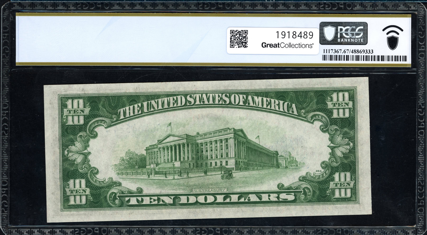 Fr. 2309 (BA Block) 1934A $10 N. Africa WWII Emergency Issue Note ...