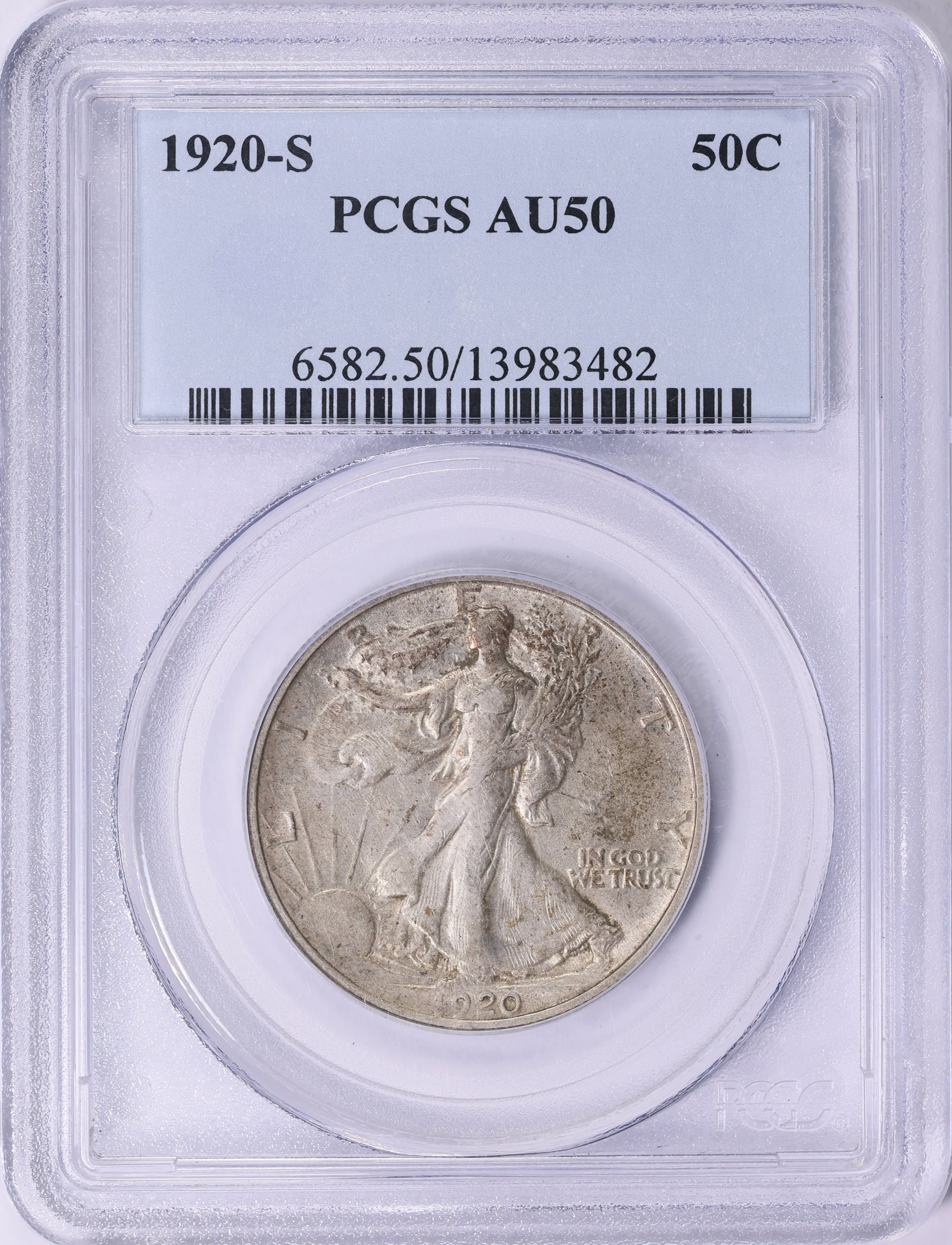 1920-S Walking Liberty Half Dollar PCGS AU-50 (Item 1918584 ...