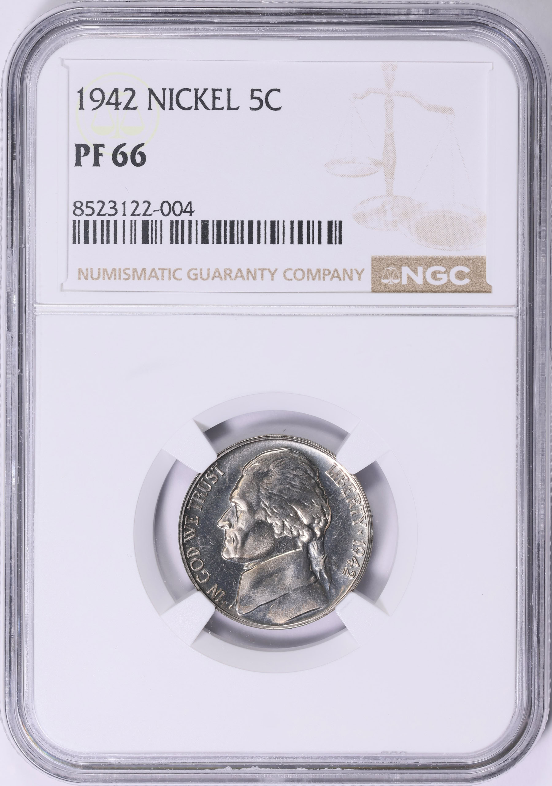 1942 Jefferson Nickel Type 1 NGC Proof-66 (Item 1918836 ...