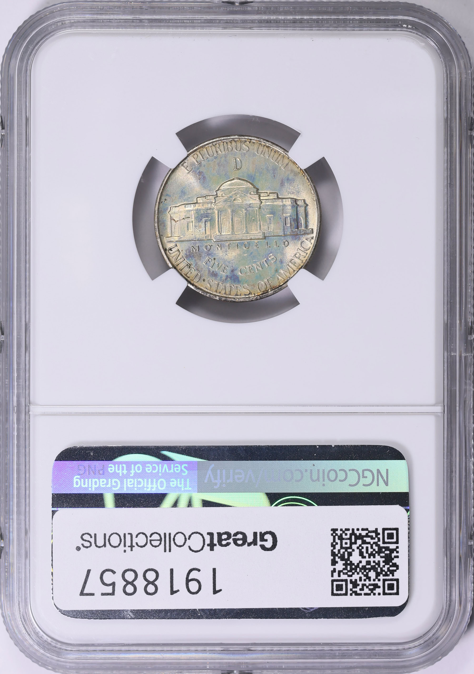 1944-D Jefferson Nickel NGC MS-67 5FS (Toned) | NGC Cert #8227726-004 ...