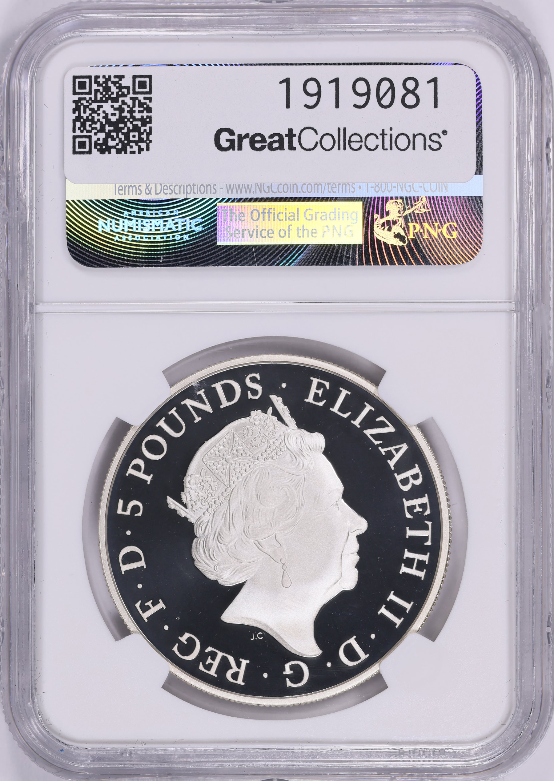 Great Britain 2015 Silver £5 Royal Birth KM-1300 NGC Gem Proof (ASW = 0 ...