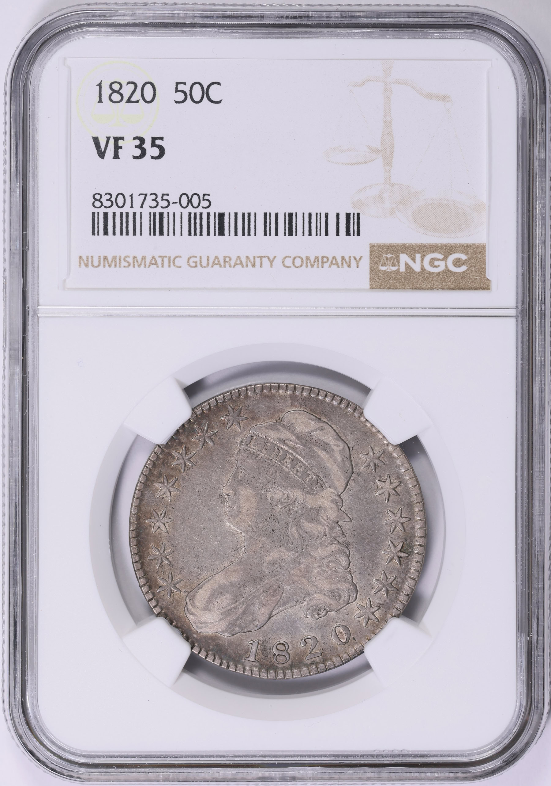 1820 Capped Bust Half Dollar NGC VF-35 (Item 1919091 ...