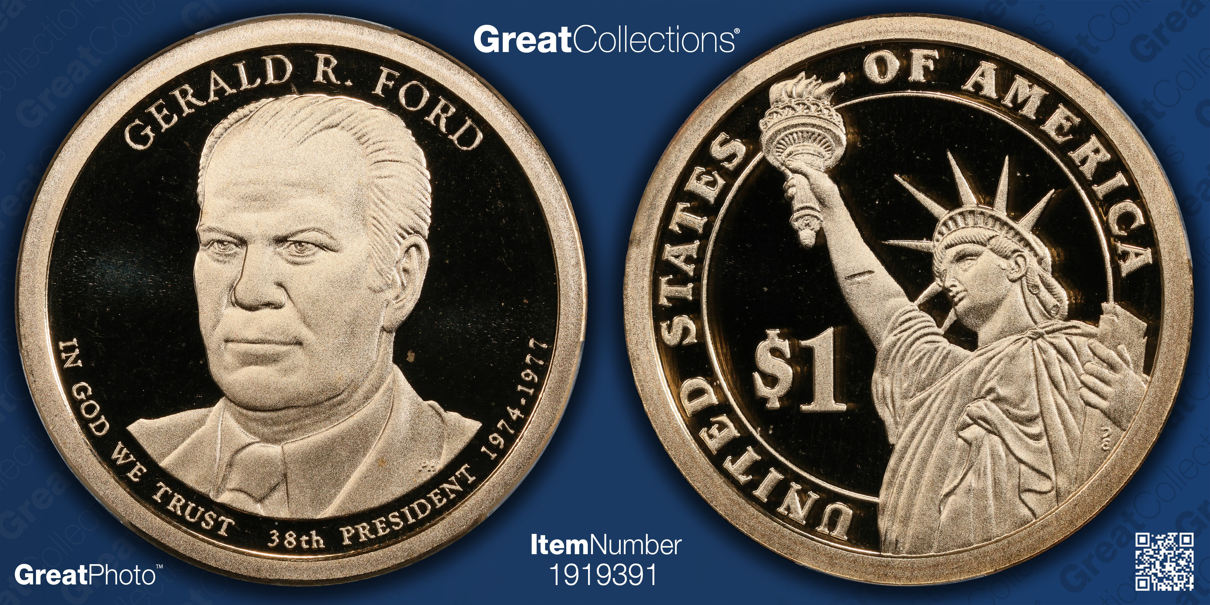 2016-S Presidential Dollar Gerald R. Ford First Day of Issue ANACS ...