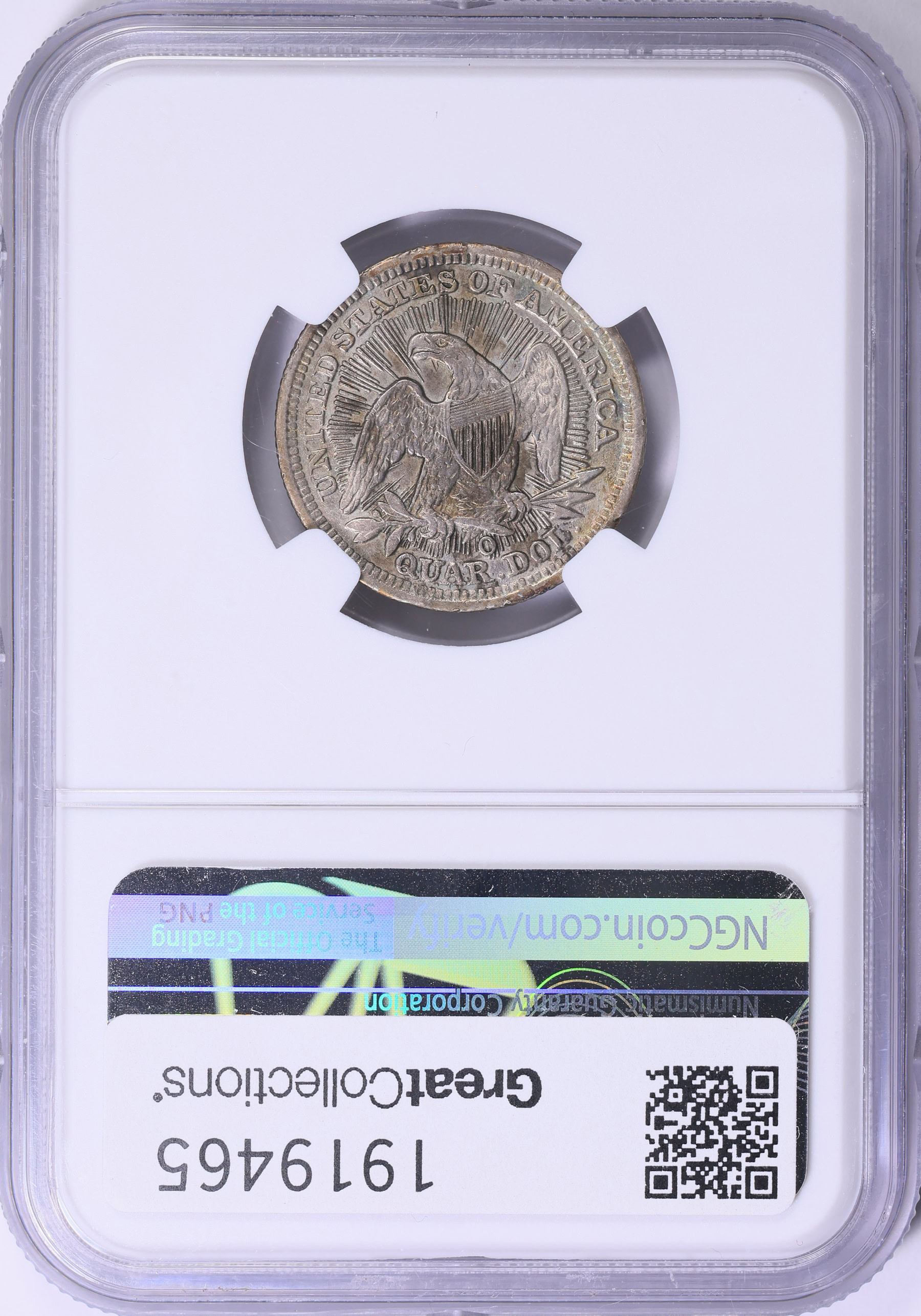1853-O Seated Liberty Quarter Arrows and Rays NGC AU Details (Item ...