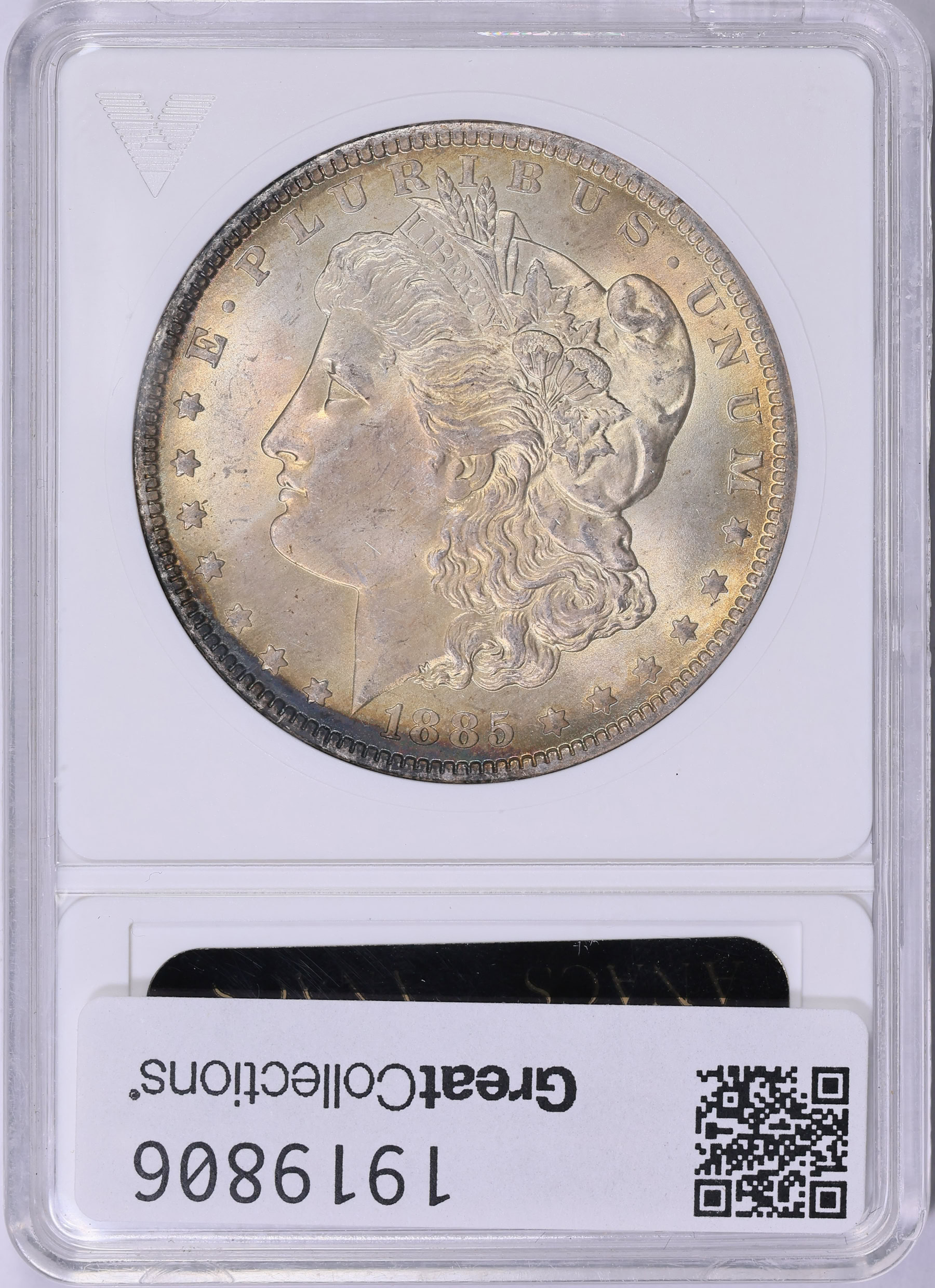 1885-O Morgan Silver Dollar ANACS MS-64 OH (Toned) (Item 1919806) | GreatCollections Coin Auctions