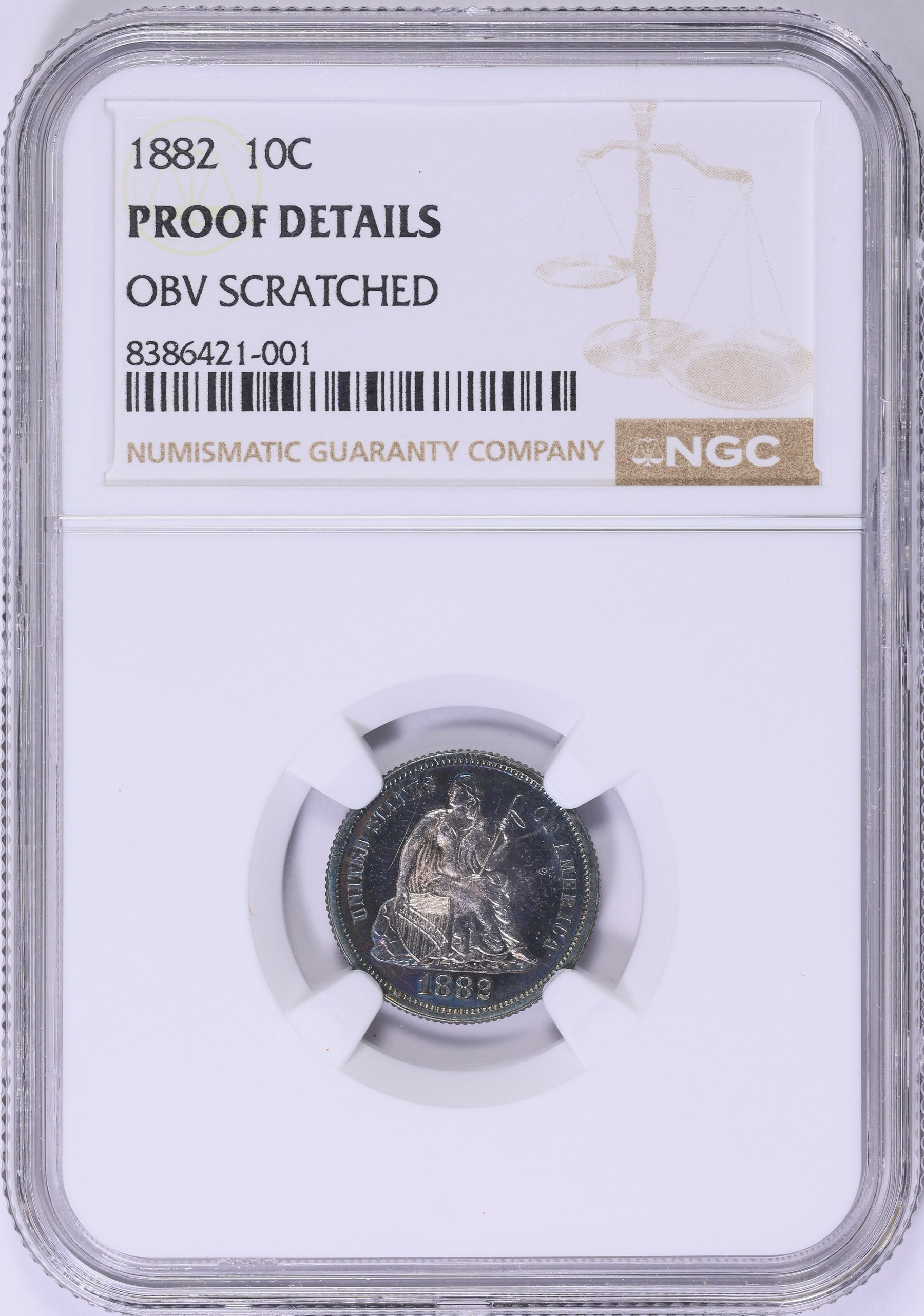 1882 Seated Liberty Dime NGC Proof Details (Item 1920151 ...