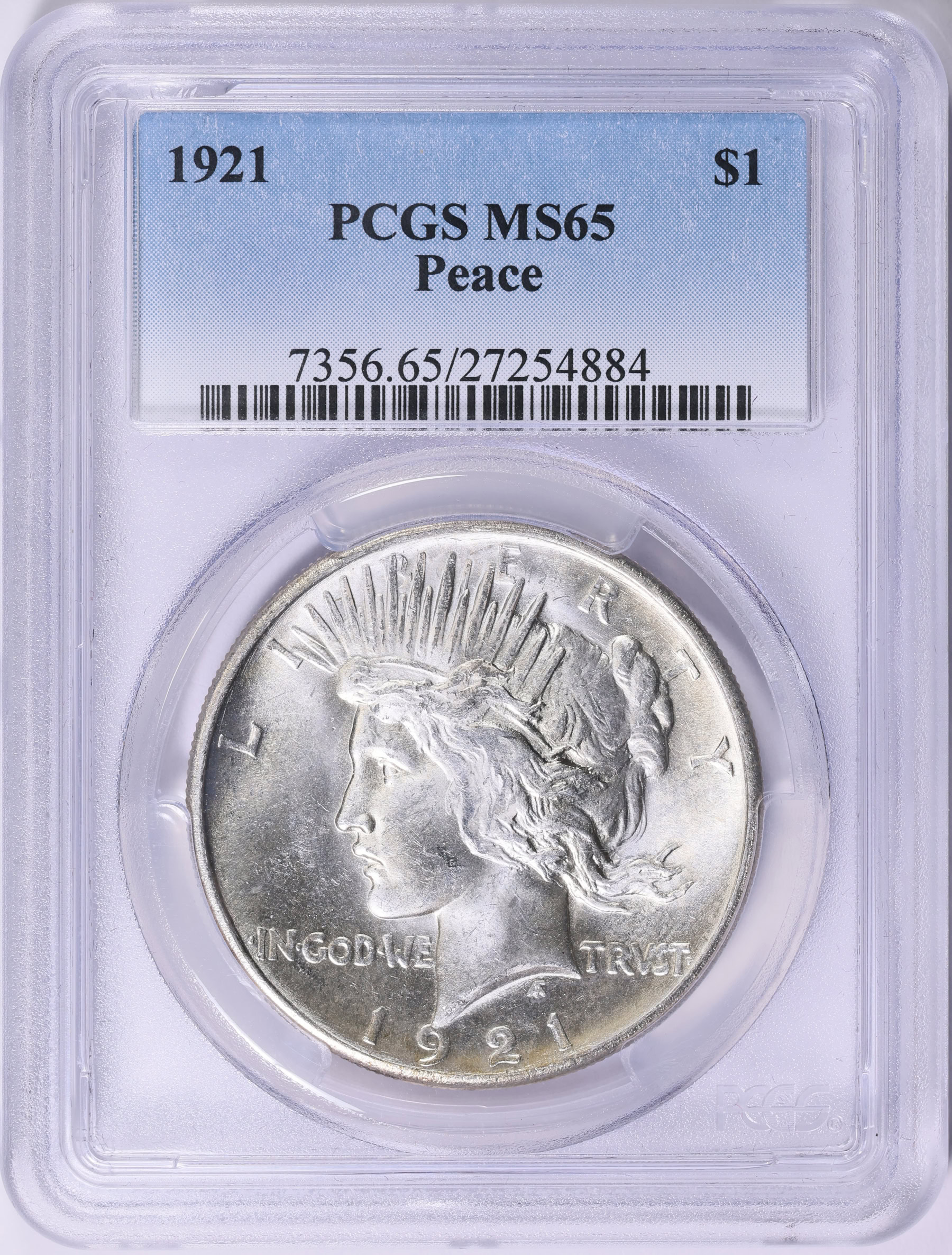 1921 Peace Silver Dollar High Relief PCGS MS-65 (Item 1920325 ...