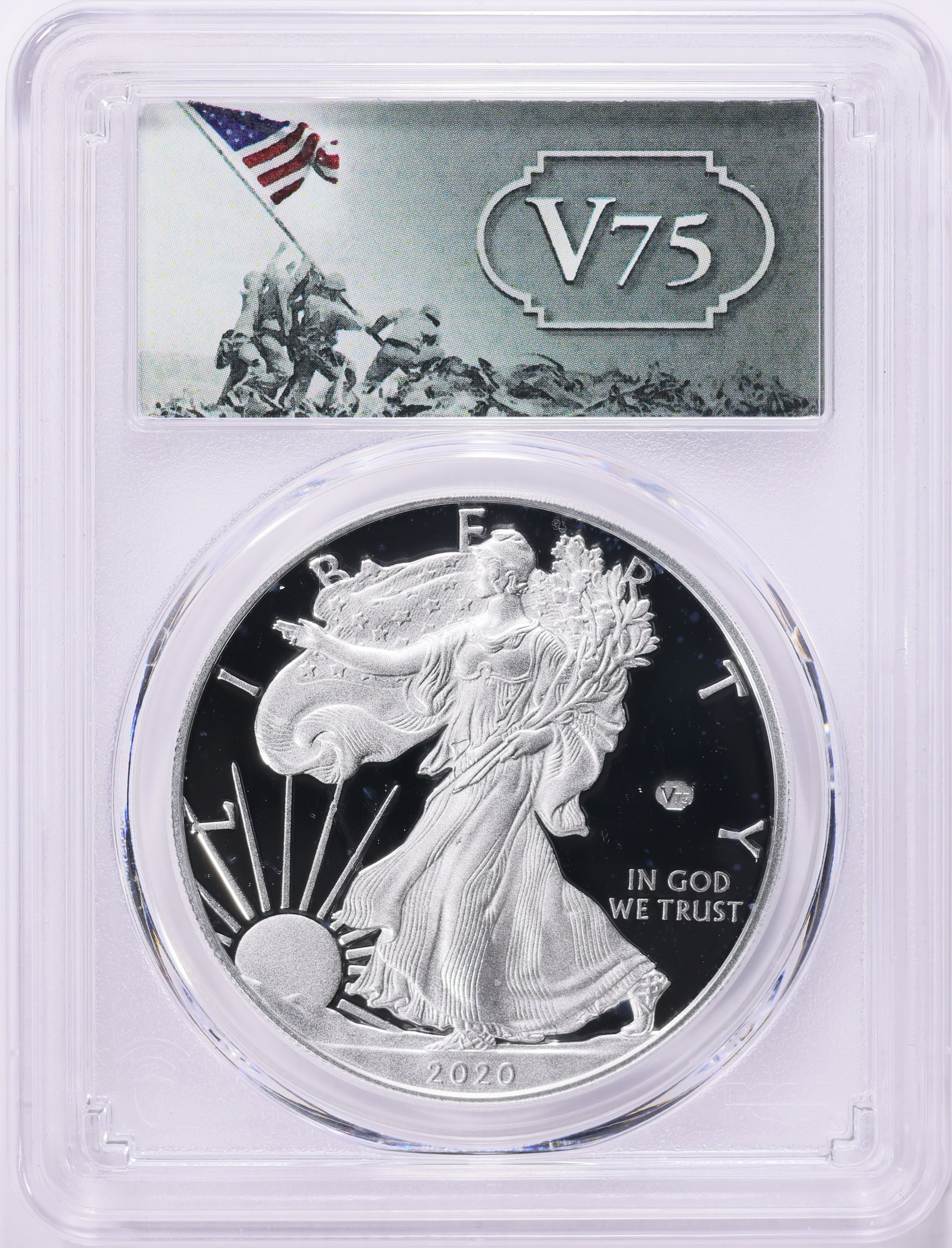 2020-W $1 Silver Eagle V75 Privy First Strike PCGS Proof-70 DCAM (V75 ...